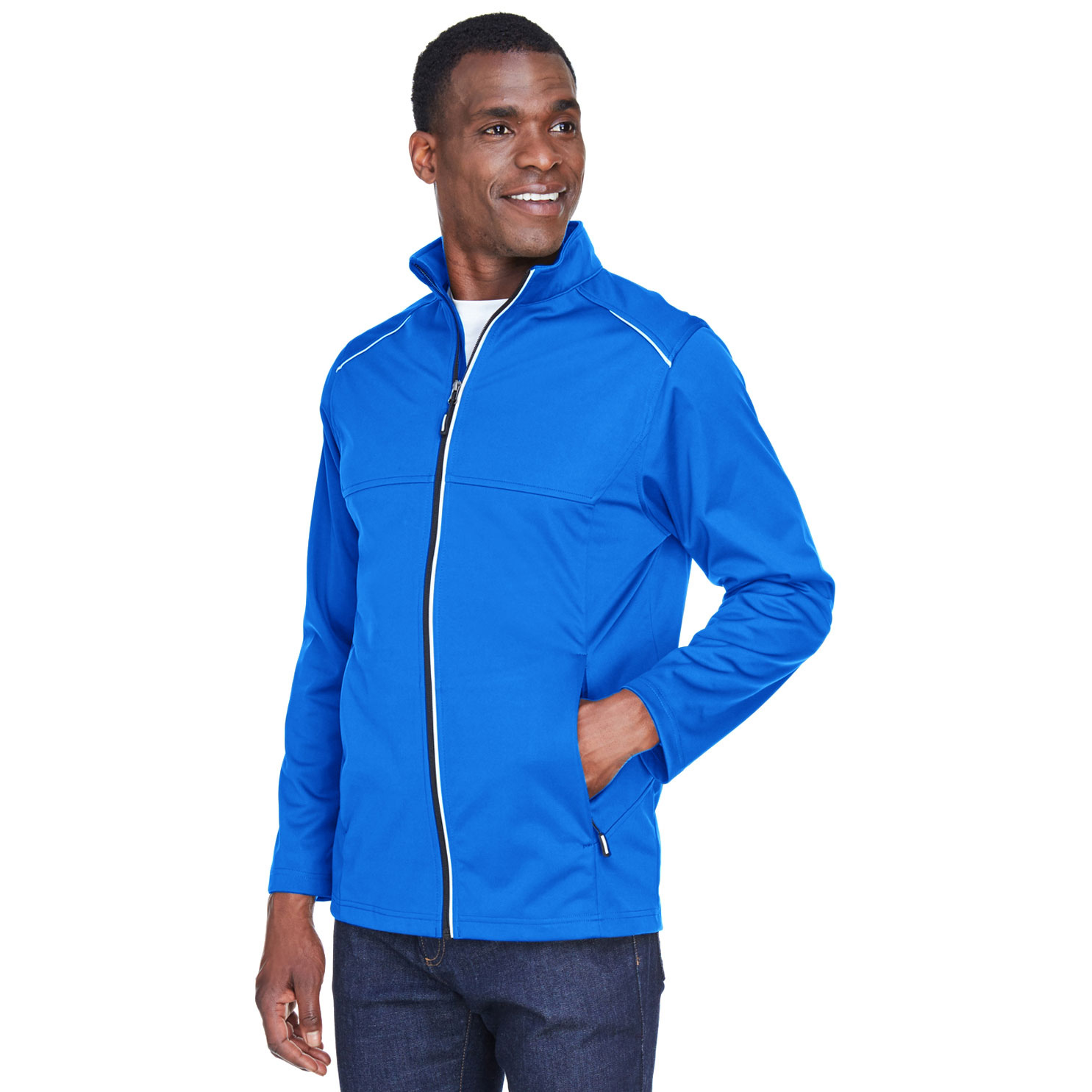 Core 365 CE708 Mens Techno Lite Three-Layer Knit Tech-Shell - True Royal | Full Source
