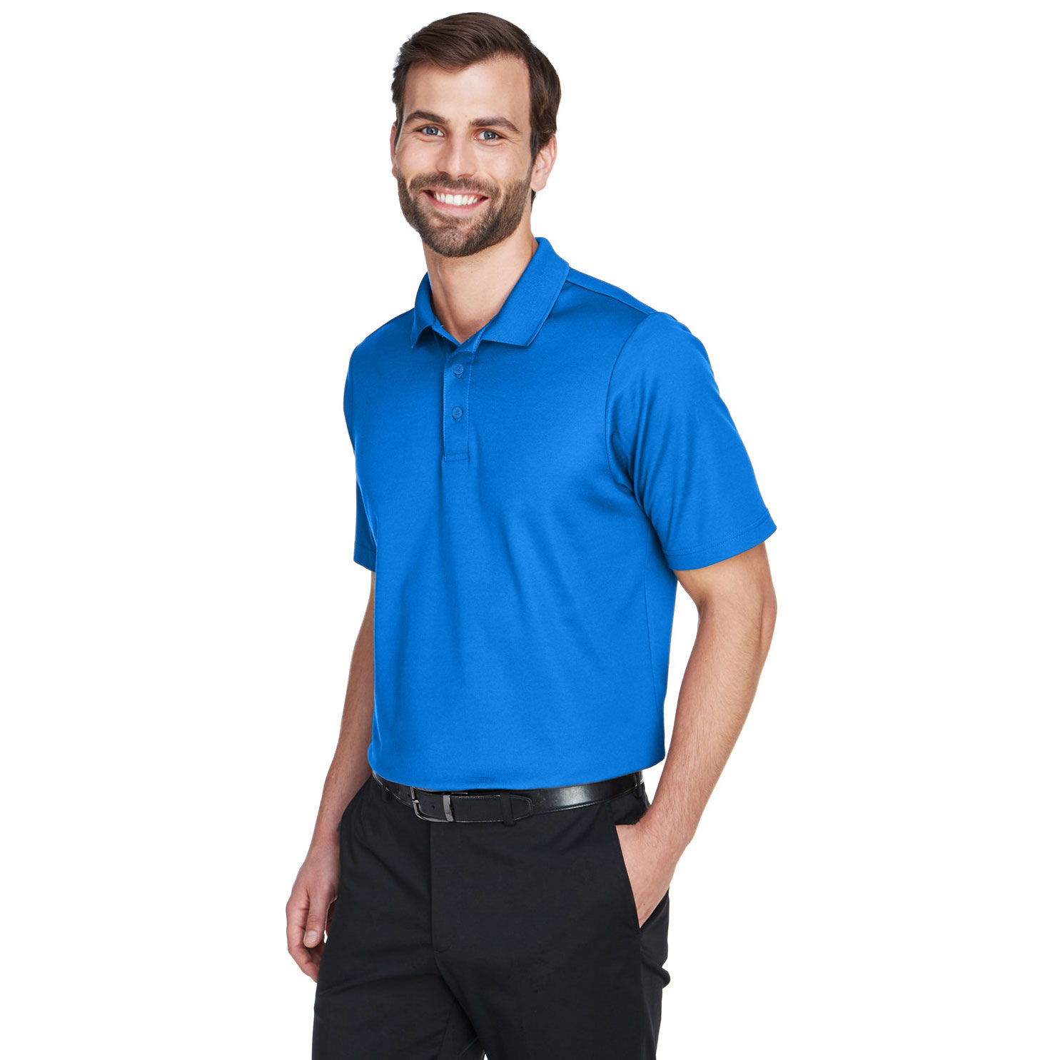 Devon & Jones DG20 CrownLux Performance Plaited Polo - French Blue ...
