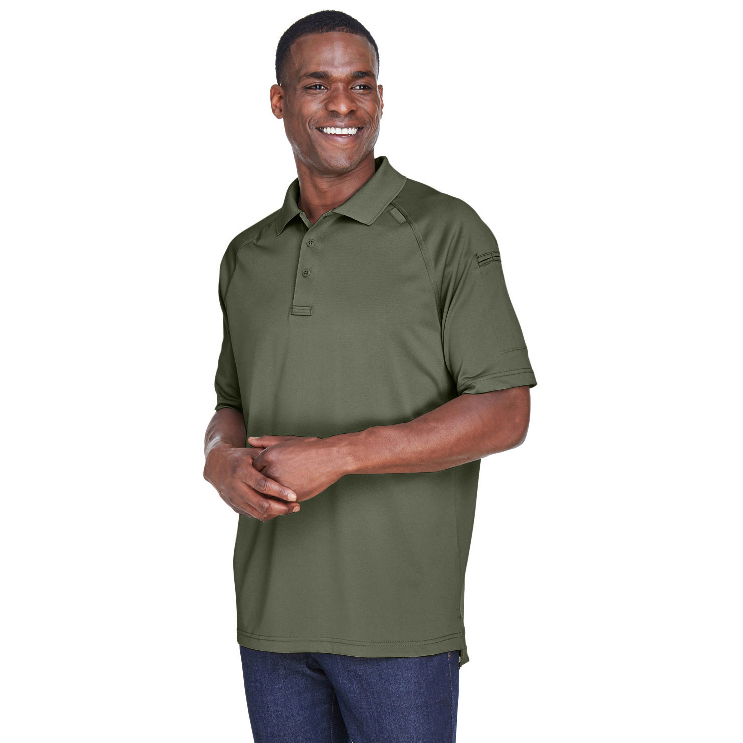 Harriton M211 Adult Tactical Performance Polo - Tactical Green | Full ...