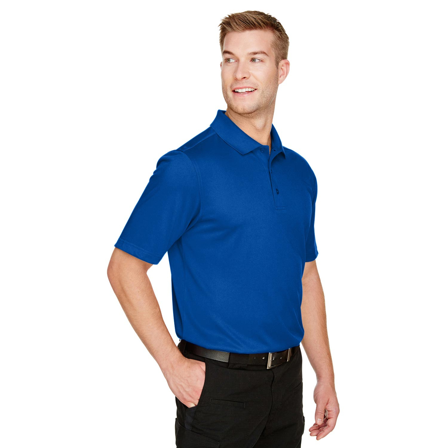 Harriton M348 Men's Advantage Snag Protection Plus IL Polo - True Royal ...