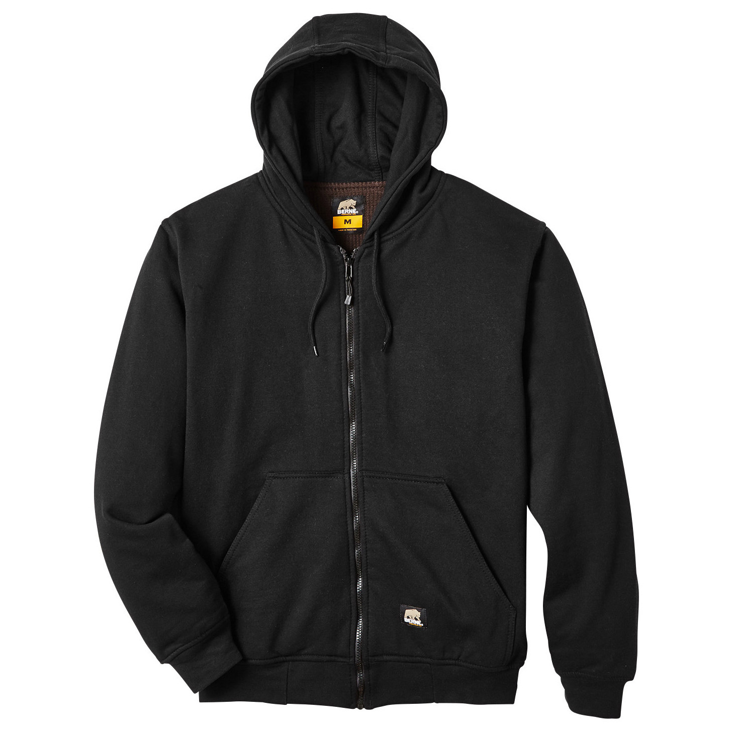 Berne SZ101T Tall Heritage Thermal-Lined Full-Zip Hooded Sweatshirt - Black | FullSource.com