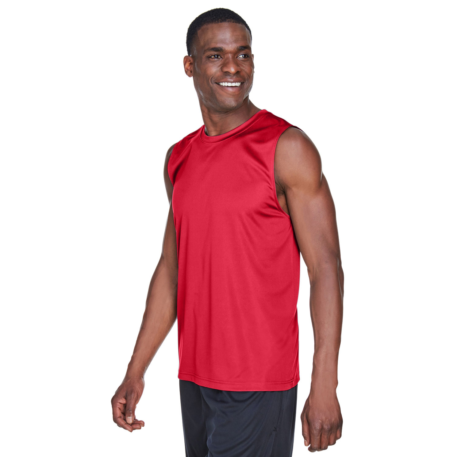 Team 365 TT11M Men's Zone Performance Muscle T-Shirt - Sport Red | Full ...