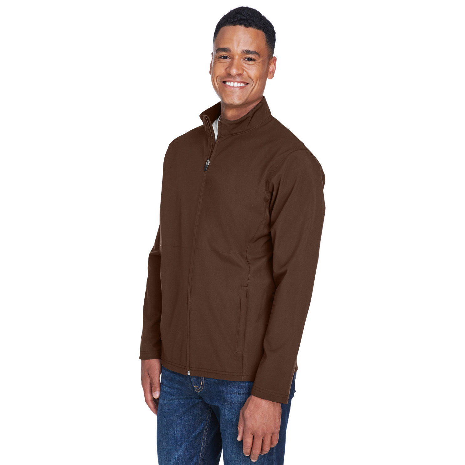 Team 365 TT80 Men's Leader Soft Shell Jacket - Sport Dark Brown ...