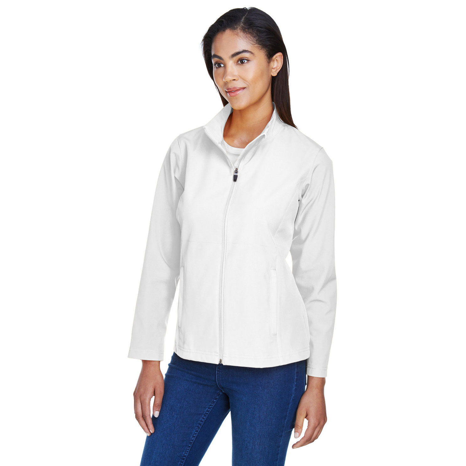 Team 365 TT80W Ladies Leader Soft Shell Jacket - White | Full Source
