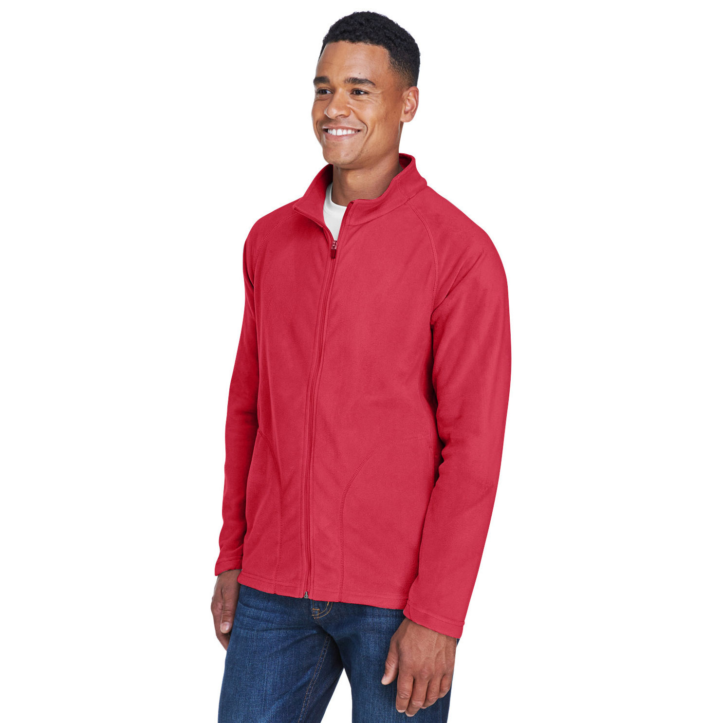 Team 365 TT90 Men's Campus Microfleece Jacket - Sport Red | Full Source
