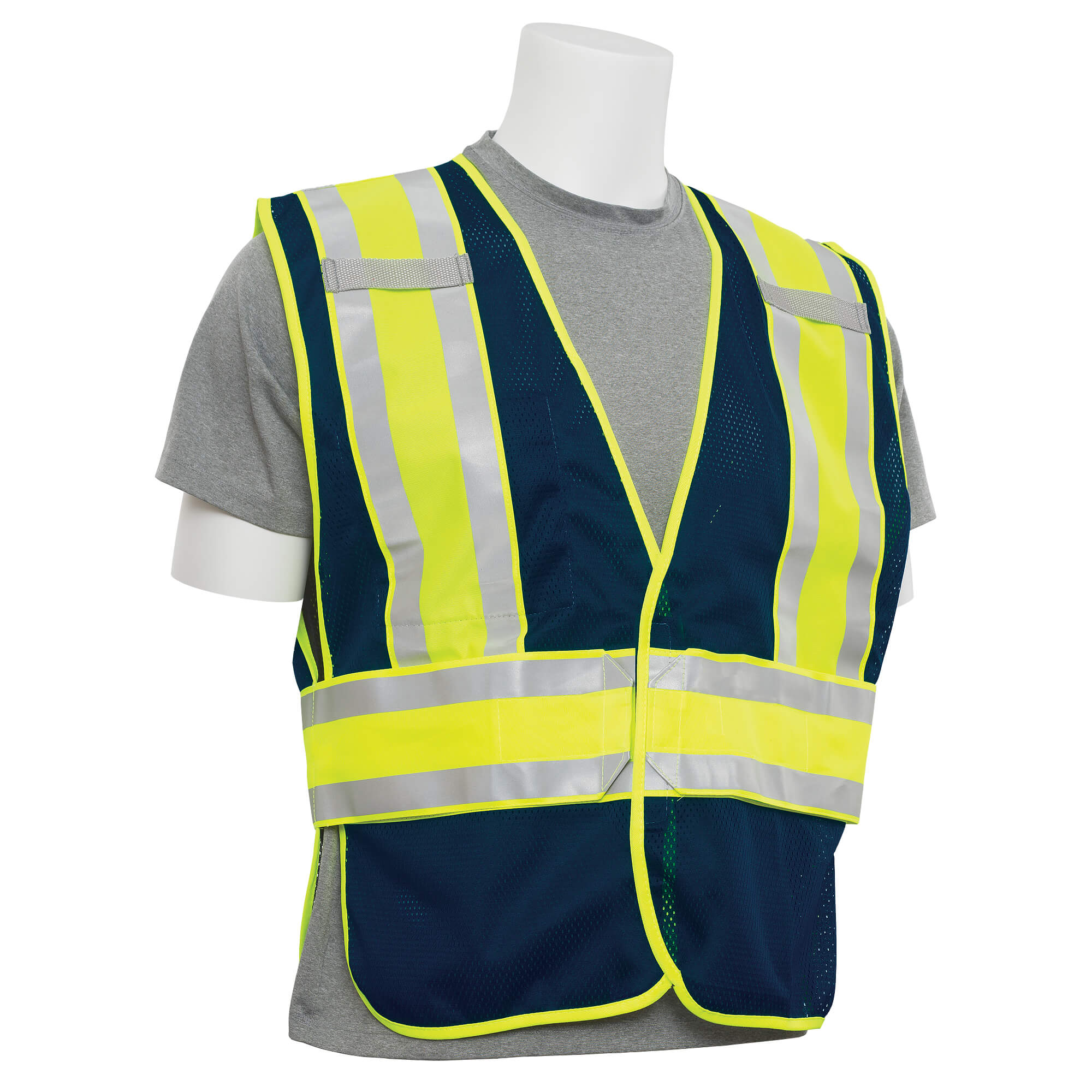 ERB by Delta Plus S530 Non-ANSI Mesh Expandable Safety Vest - Navy ...