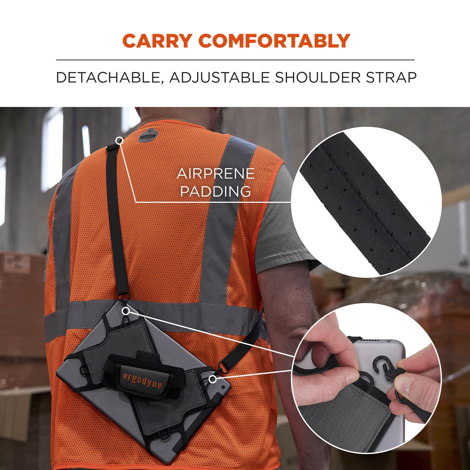 Ergodyne Squids 5549 Tablet Holder with Detachable Shoulder Strap ...