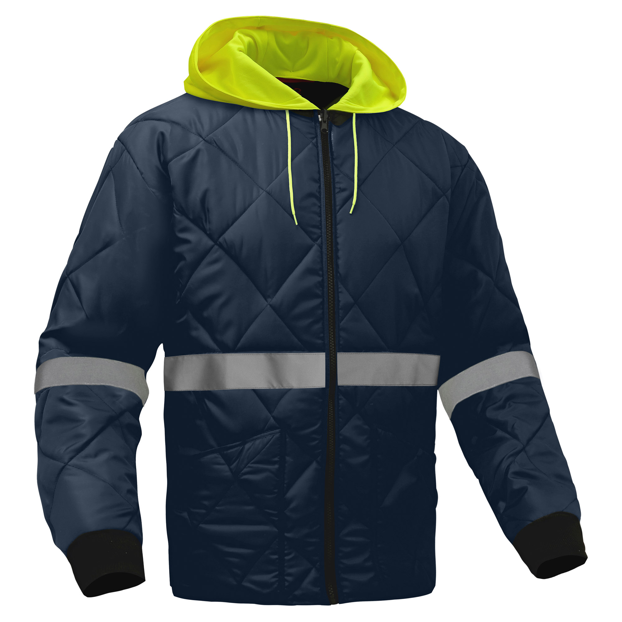GSS Safety 8032 Non-ANSI Diamond Quilted Parka - Navy | Full Source
