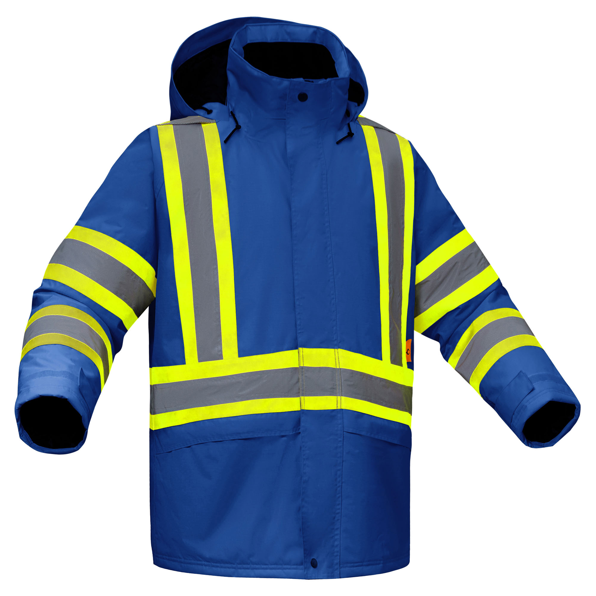 GSS Safety FR6010 Non-ANSI Self Extinguishing Two-Tone Safety Jacket - Blue | Full Source