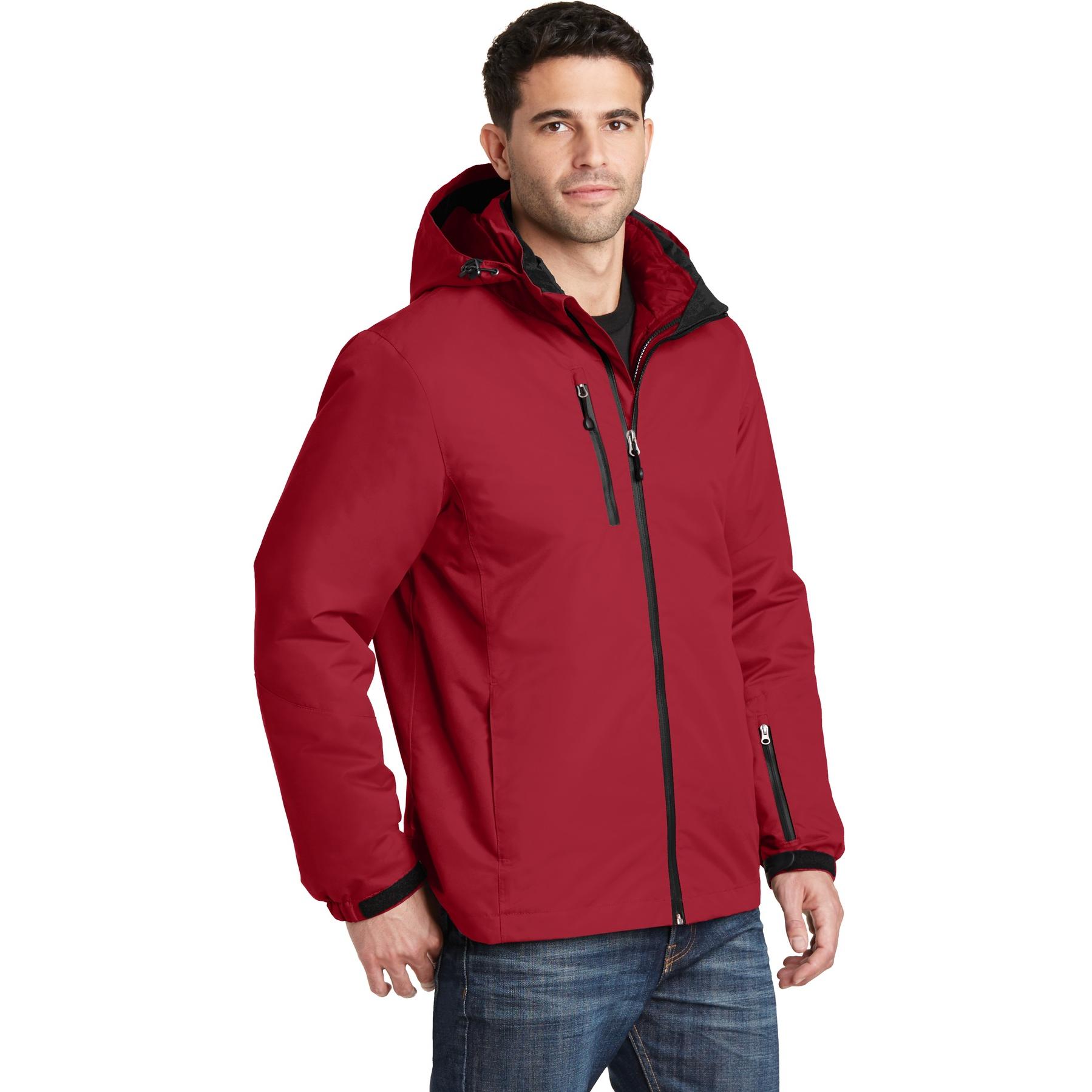 Port Authority J332 Vortex Waterproof 3-in-1 Jacket - Rich Red/Black ...