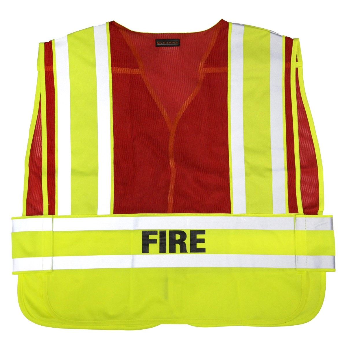 Kishigo 8052BV 200 PSV Pro Series Fire Safety Vest - Lime/Red | Full Source