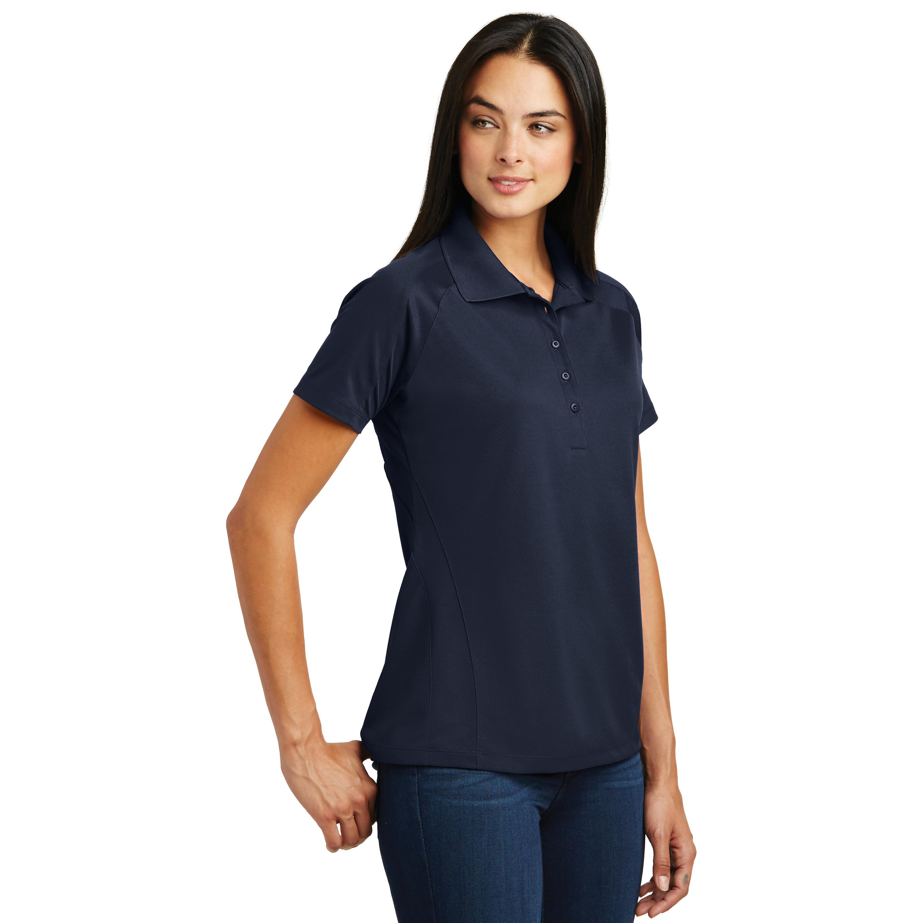 Sport-Tek L474 Ladies Dri-Mesh Pro Polo Shirt - Navy | Full Source