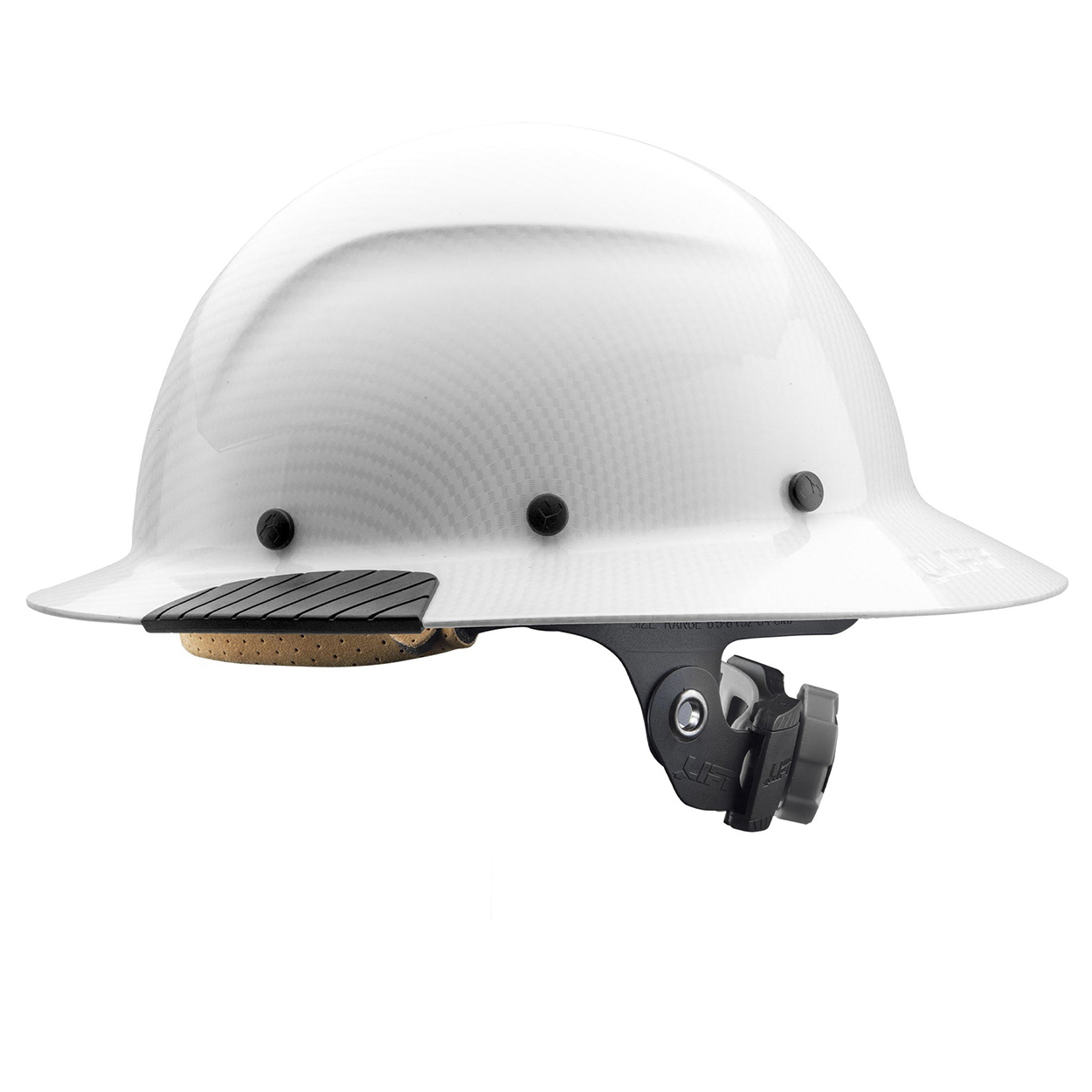LIFT Safety HDF-24CWG DAX Carbon Fiber Full Brim Hard Hat - Gloss White ...