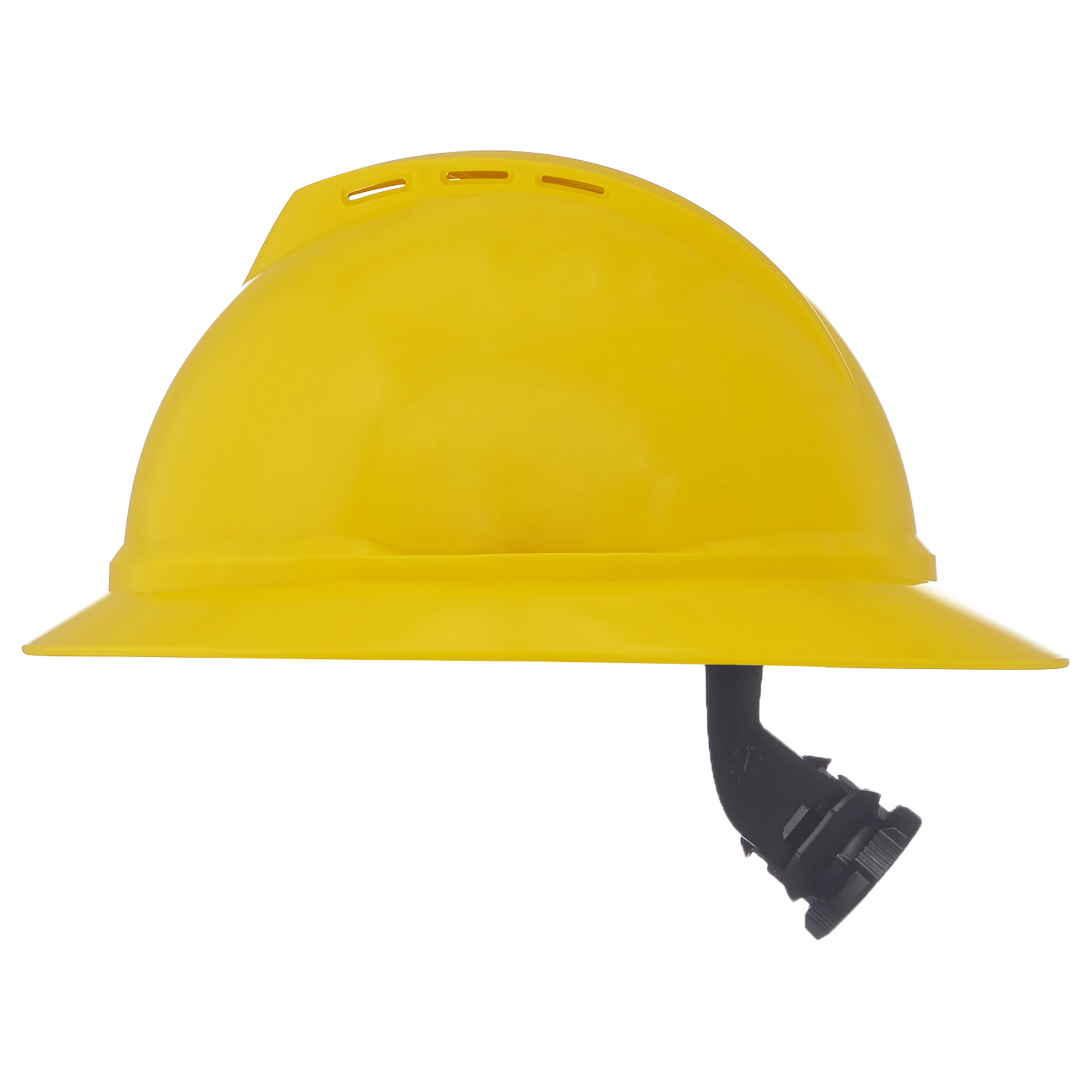 MSA 10167952 V-Gard 500 Vented Full Brim Hard Hat - 6-Point Ratchet ...