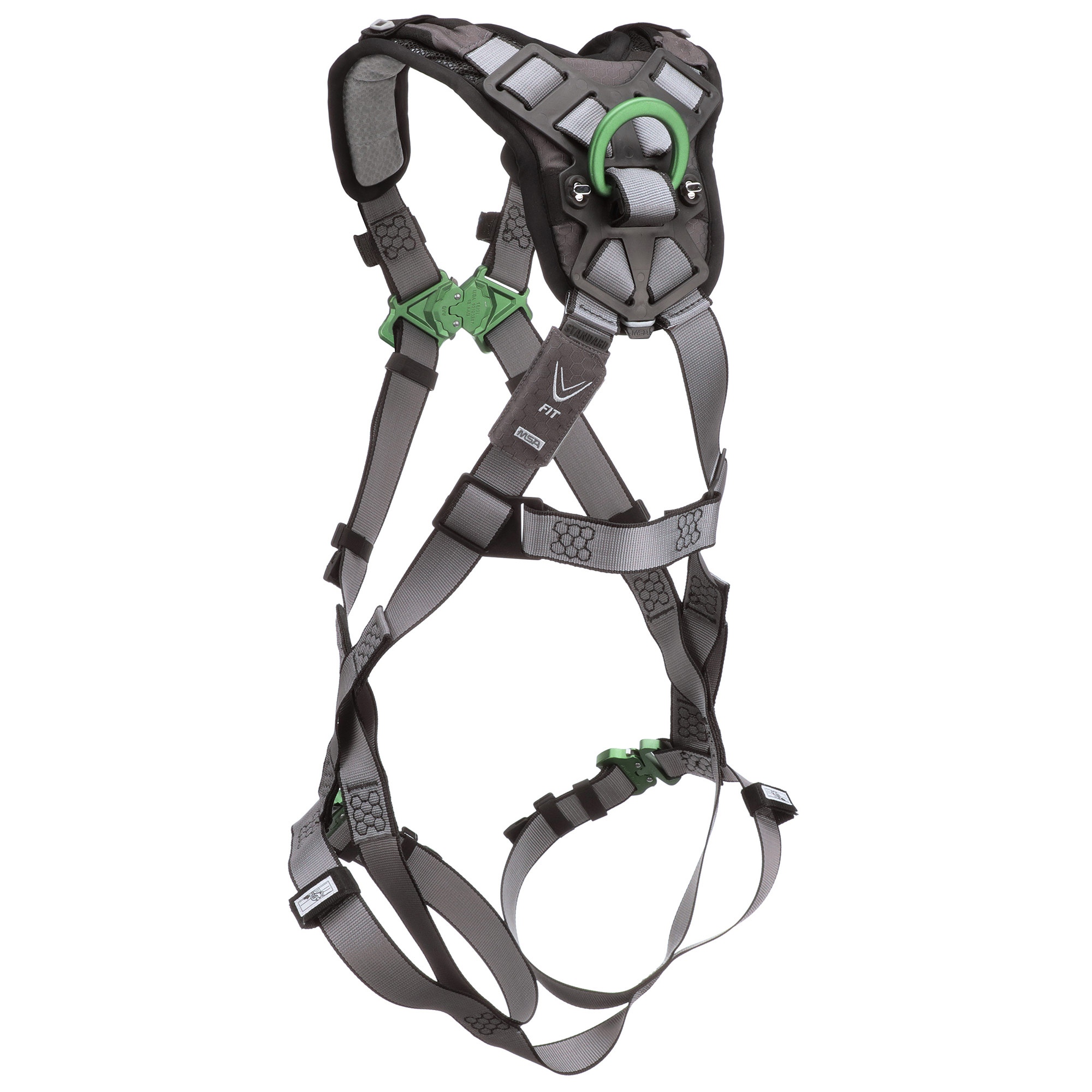 MSA 10194889 V-FIT Standard Full Body Harness - Quick Connect Leg ...