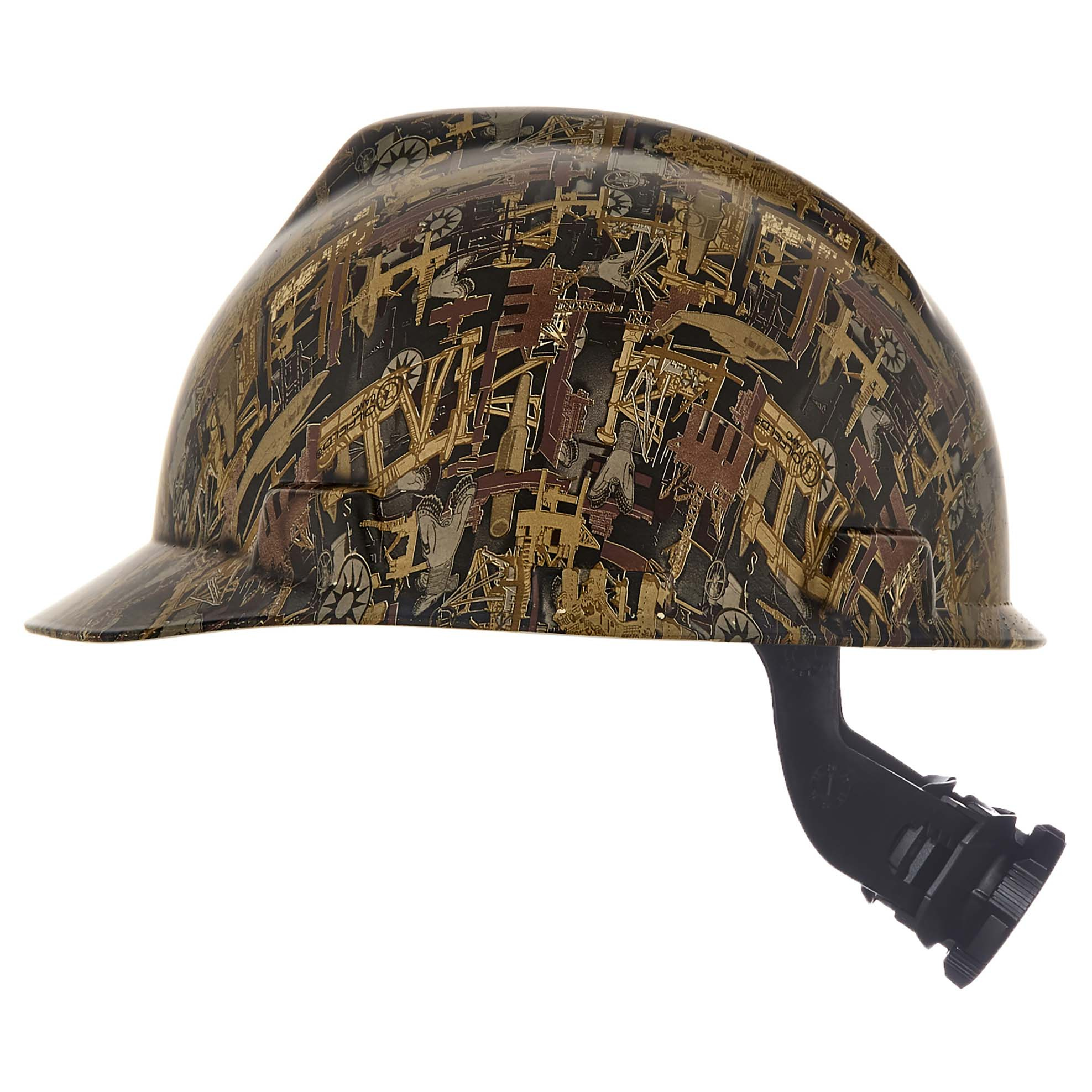 MSA 10204774 V-Gard Hydro Dip Cap Style Hard Hat - Fas-Trac Suspension ...