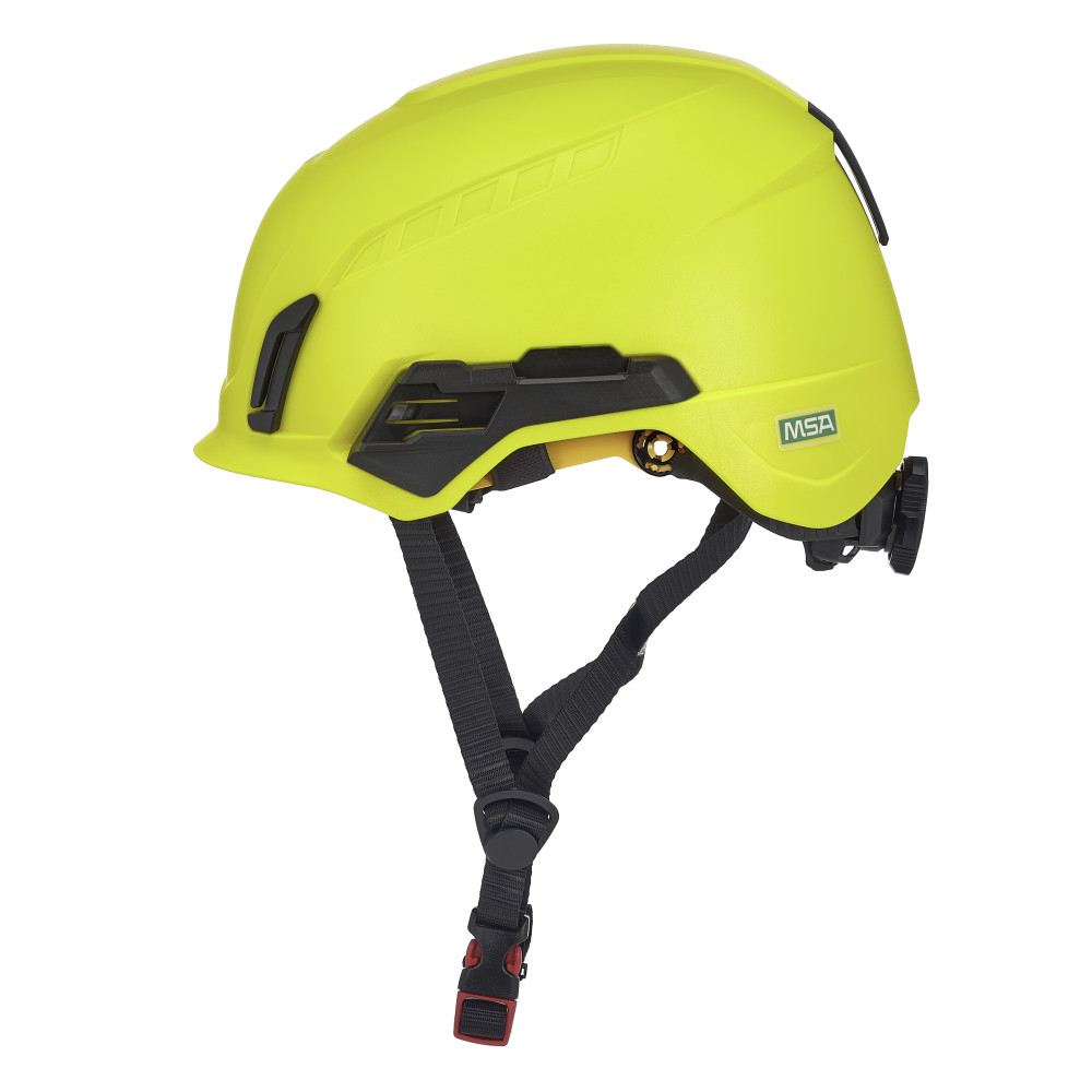 MSA 10242830 V-Gard H2 Safety Helmet with Mips - Ratchet Suspension - Hi-Viz Yellow/Lime | Full ...