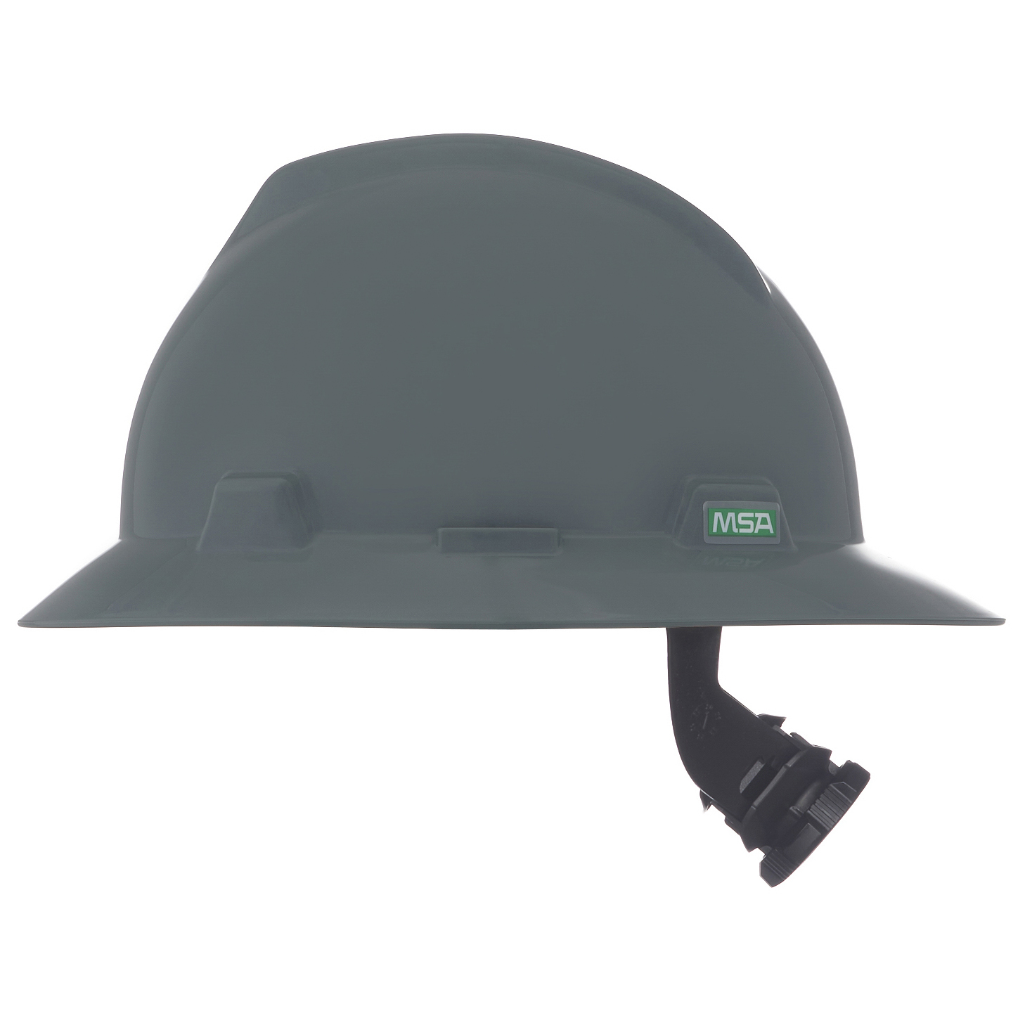 MSA 475367 V-Gard Full Brim Hard Hat - Fas-Trac Suspension - Gray ...
