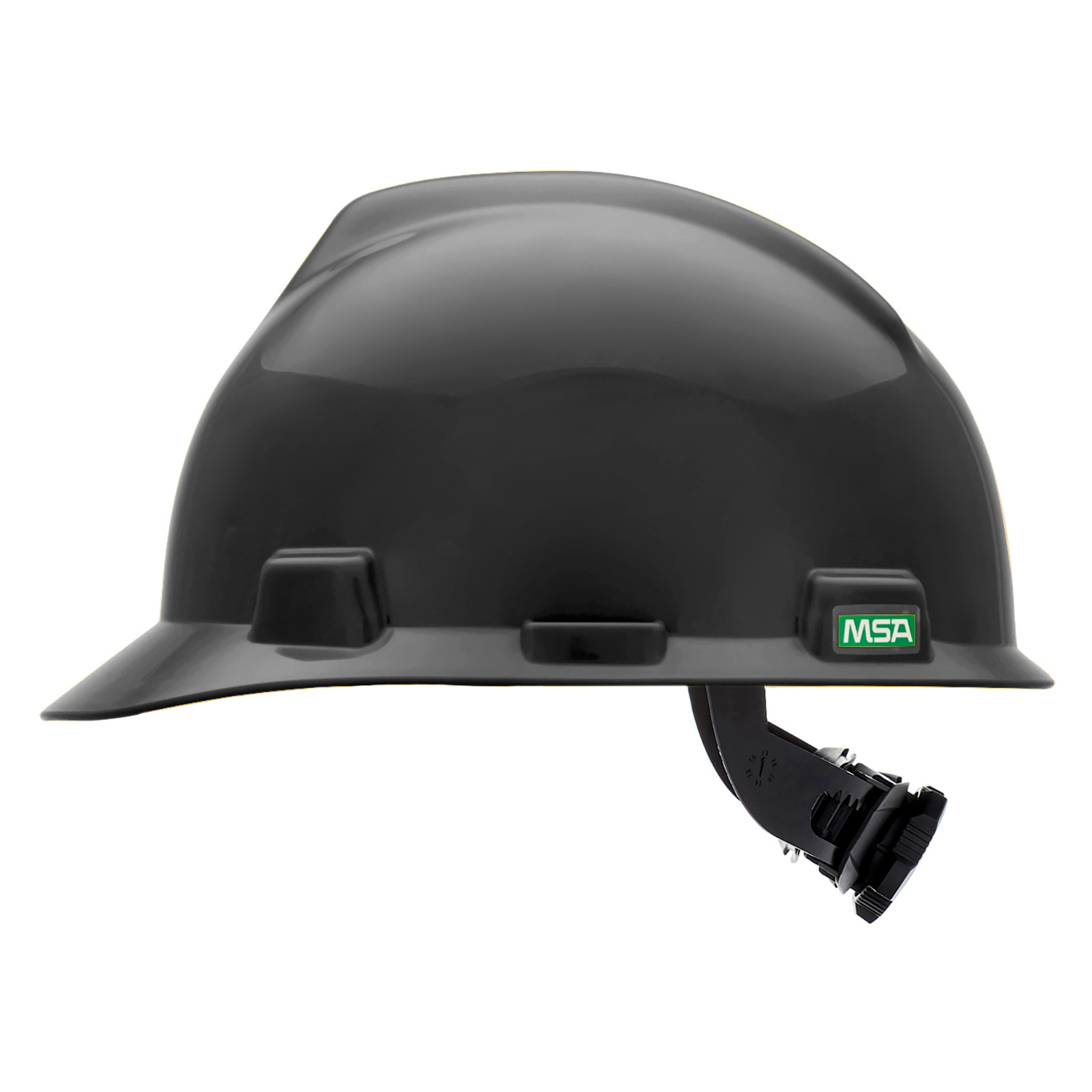 MSA C217140 Super-V Cap Style Hard Hat - Fas-Trac Suspension - Black ...