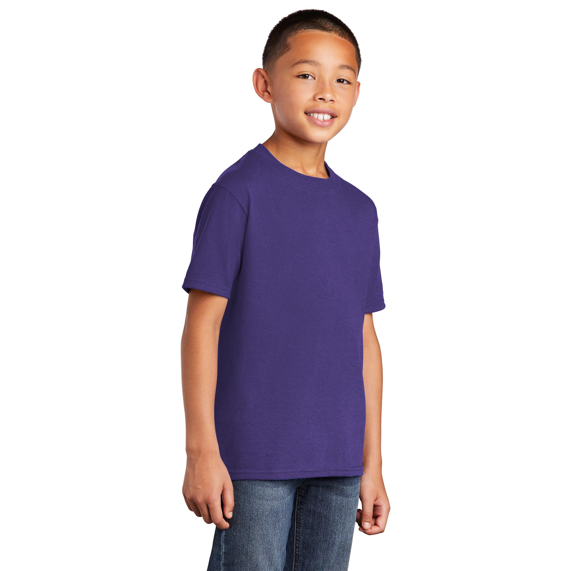 Port & Company PC54Y Youth Core Cotton Tee - Purple | Full Source