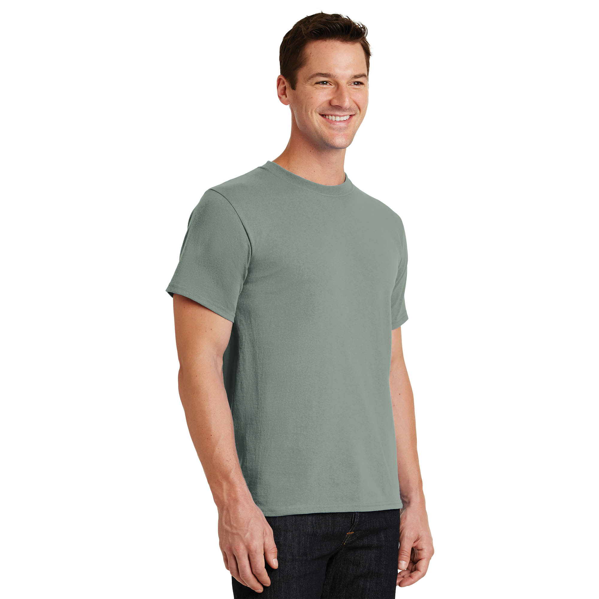 Port & Company PC61 Essential T-Shirt - Stonewash Green | FullSource.com
