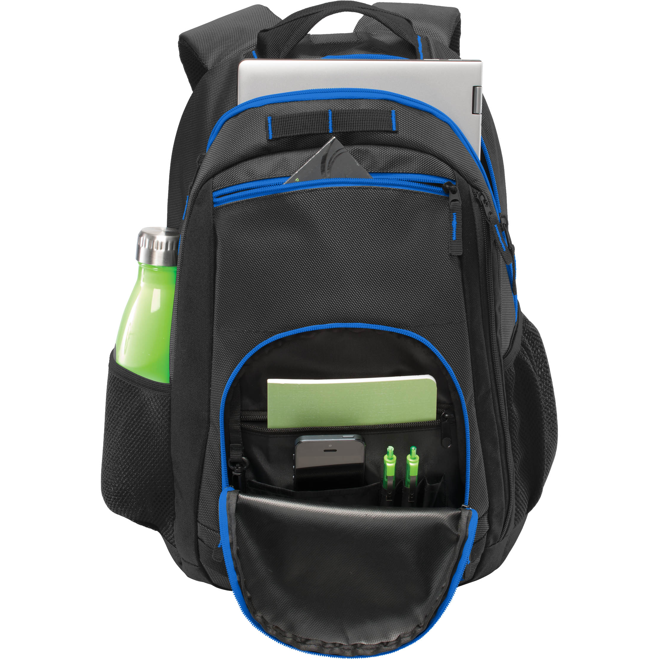 Port Authority BG207 Xtreme Backpack - Dark Grey/Black/Shock Blue ...