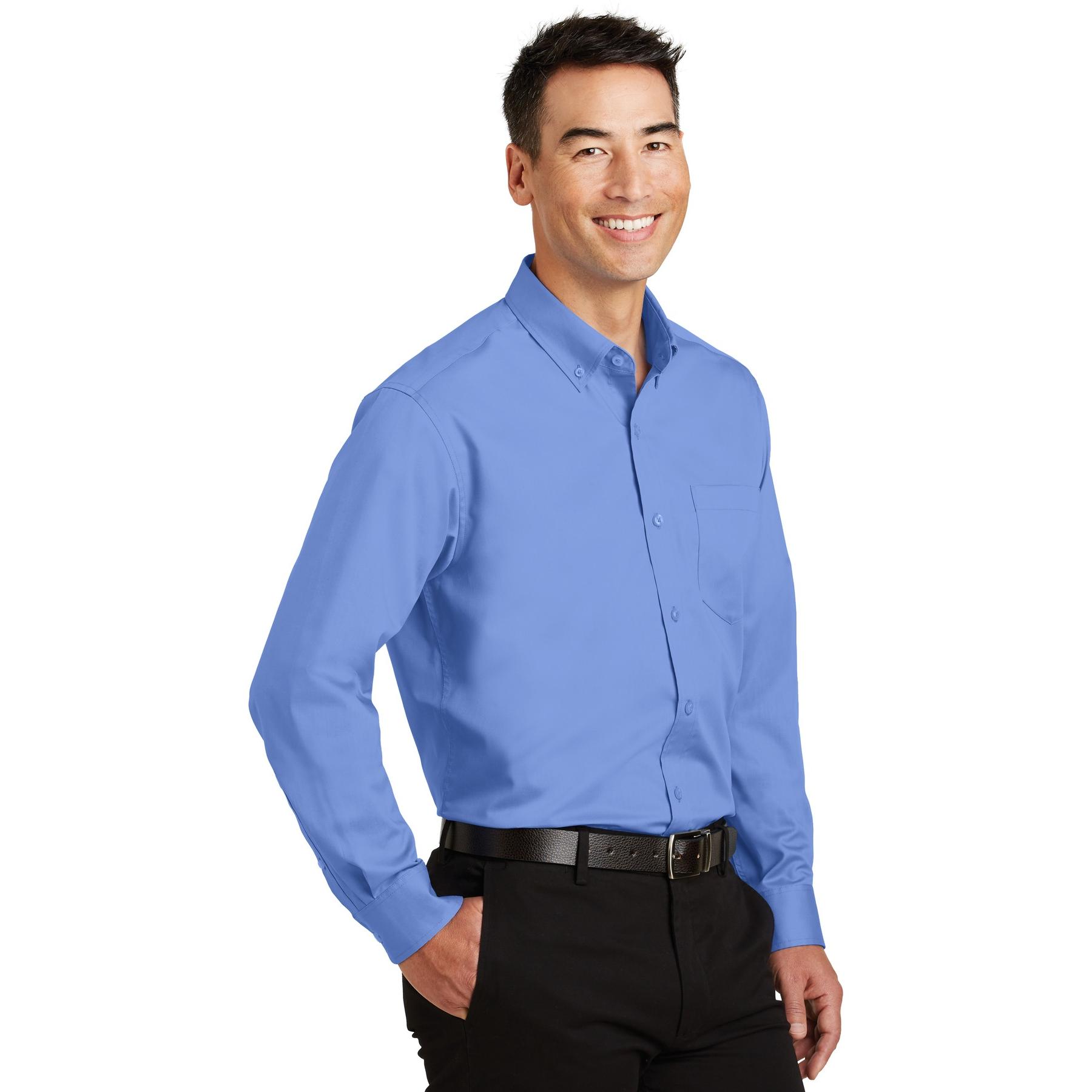 Port Authority S663 SuperPro Twill Shirt - Ultramarine Blue | Full Source