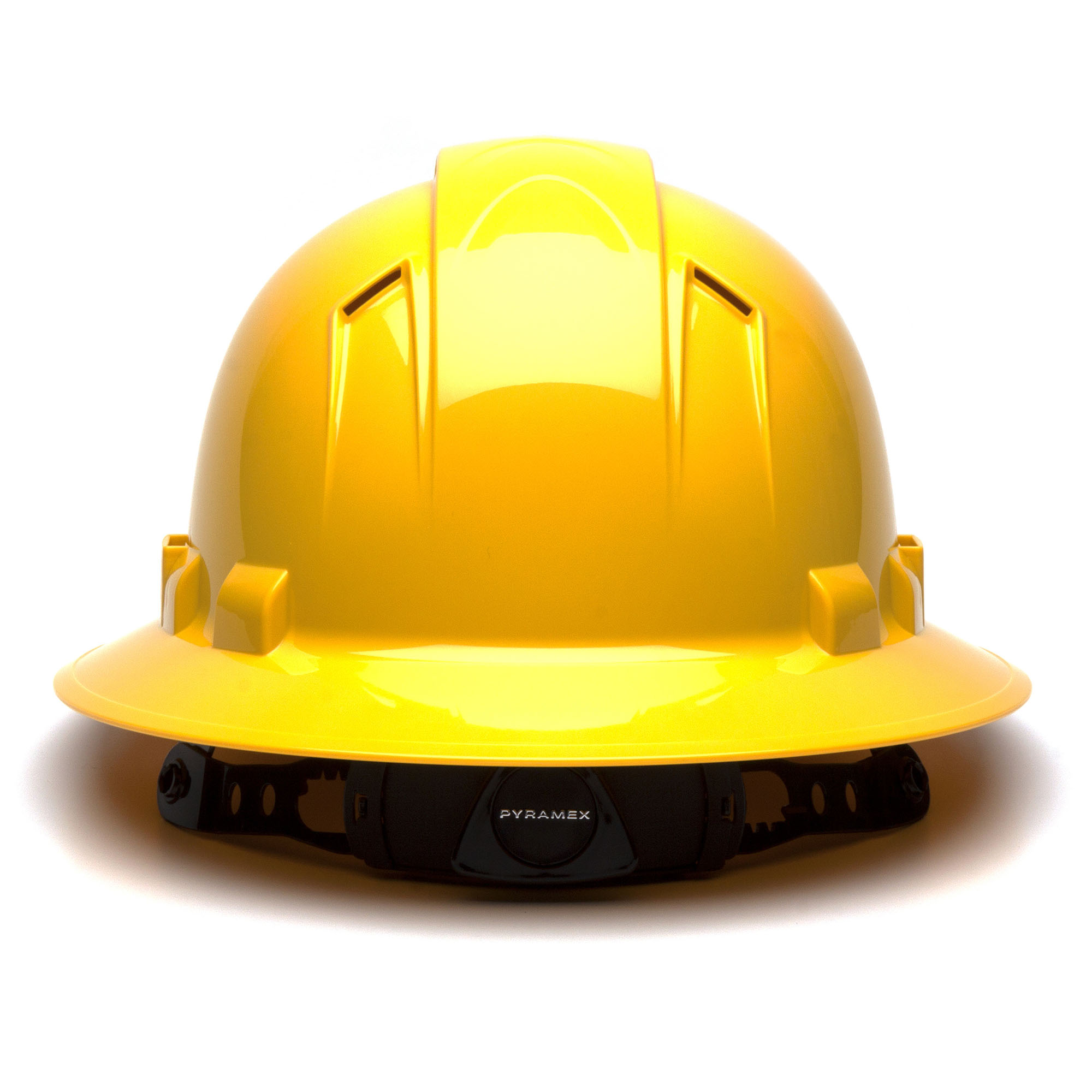 Pyramex HP54130V Ridgeline Vented Full Brim Hard Hat - 4-Point Ratchet ...