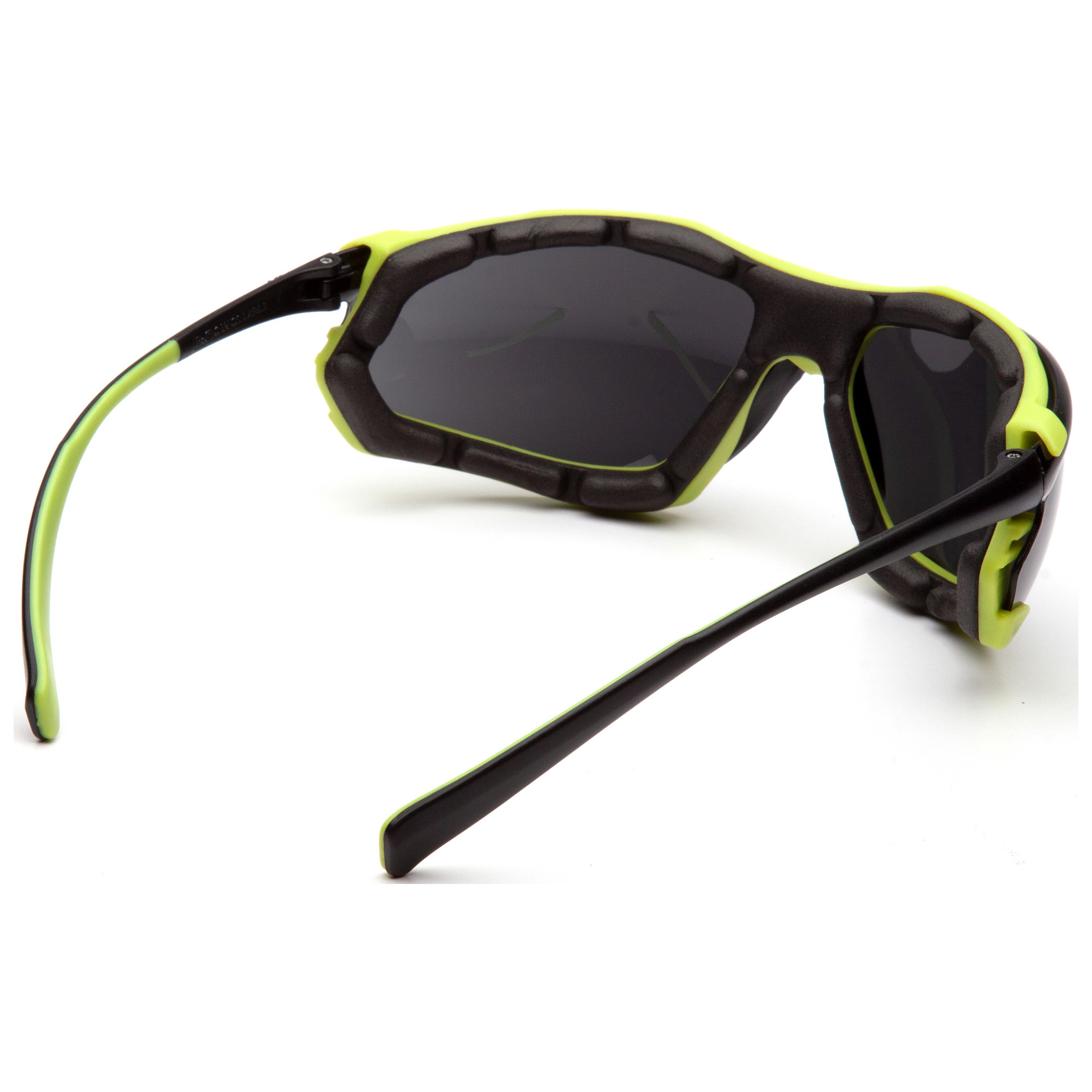 Pyramex SBL9323STM Proximity Safety Glasses - Black/Lime Foam Lined Frame - Gray H2MAX Anti-Fog ...