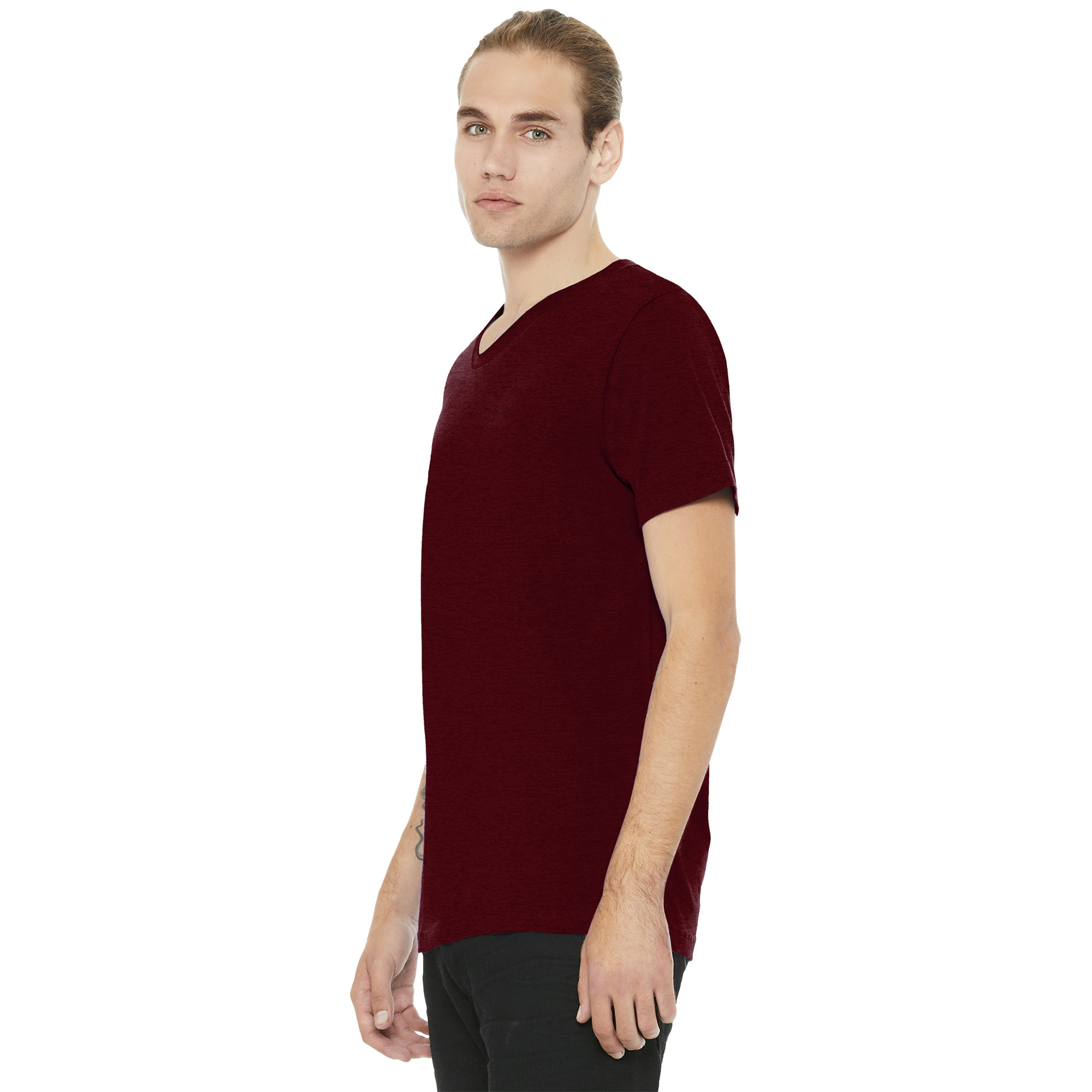 Bella + Canvas BC3005CVC Unisex Heather CVC V-Neck Tee - Heather ...