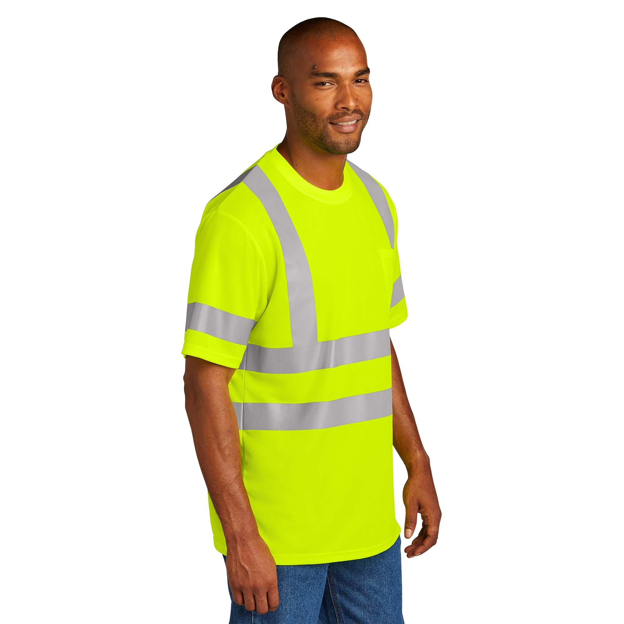 CornerStone CS202 ANSI 107 Class 3 Mesh T-Shirt - Yellow/Lime | Full Source