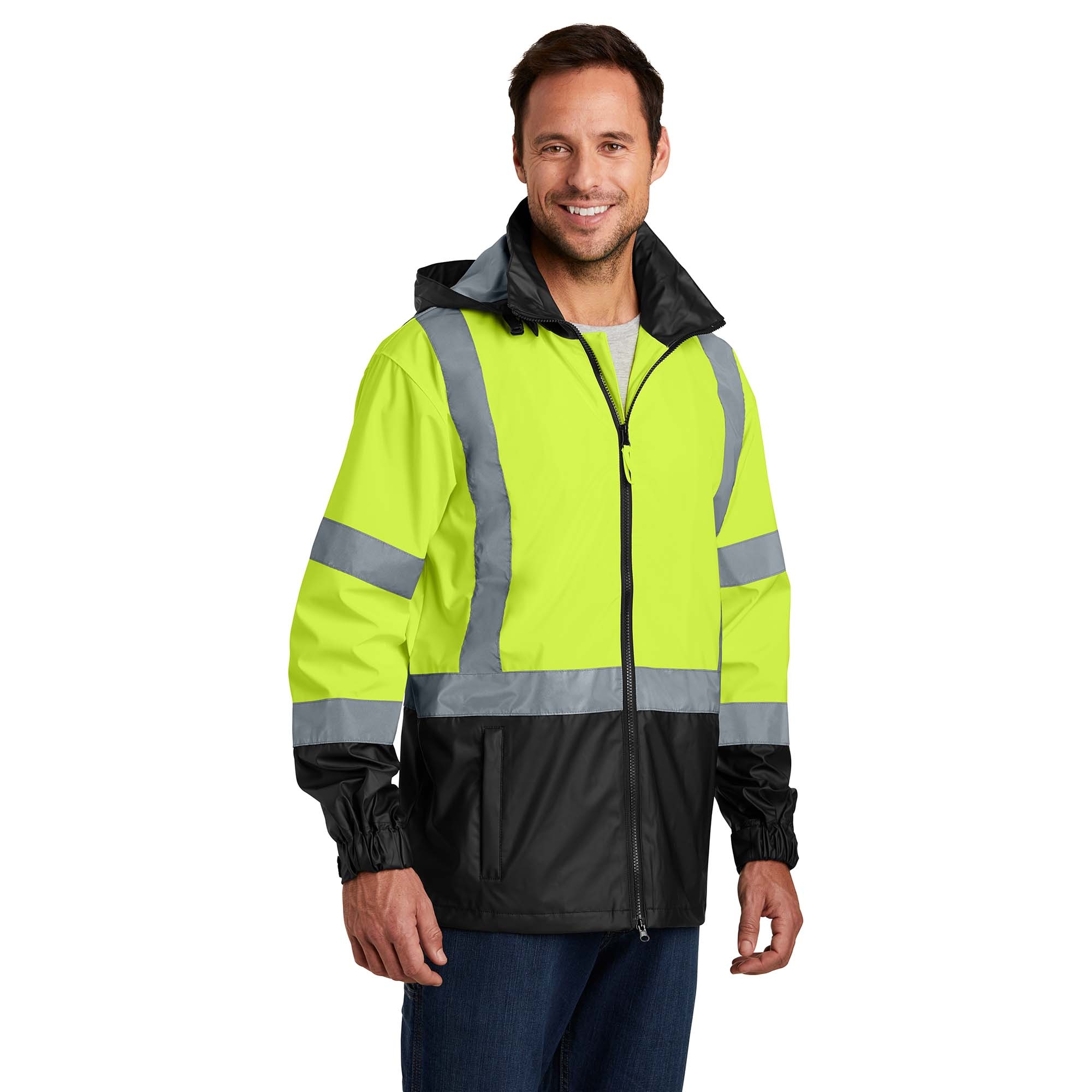CornerStone CSJ25 Type R Class 3 Safety Windbreaker - Yellow/Lime ...