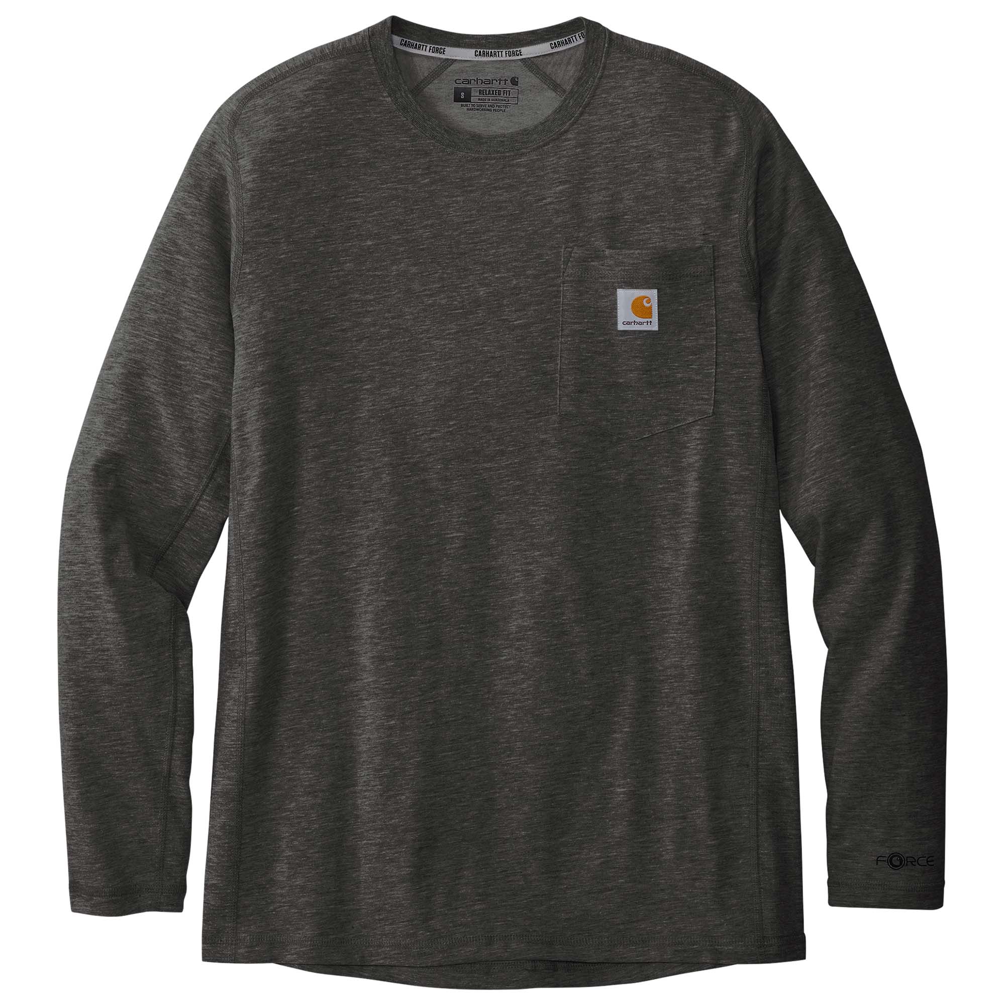 Carhartt CT106656 Force Long Sleeve Pocket T-Shirt - Carbon Heather ...
