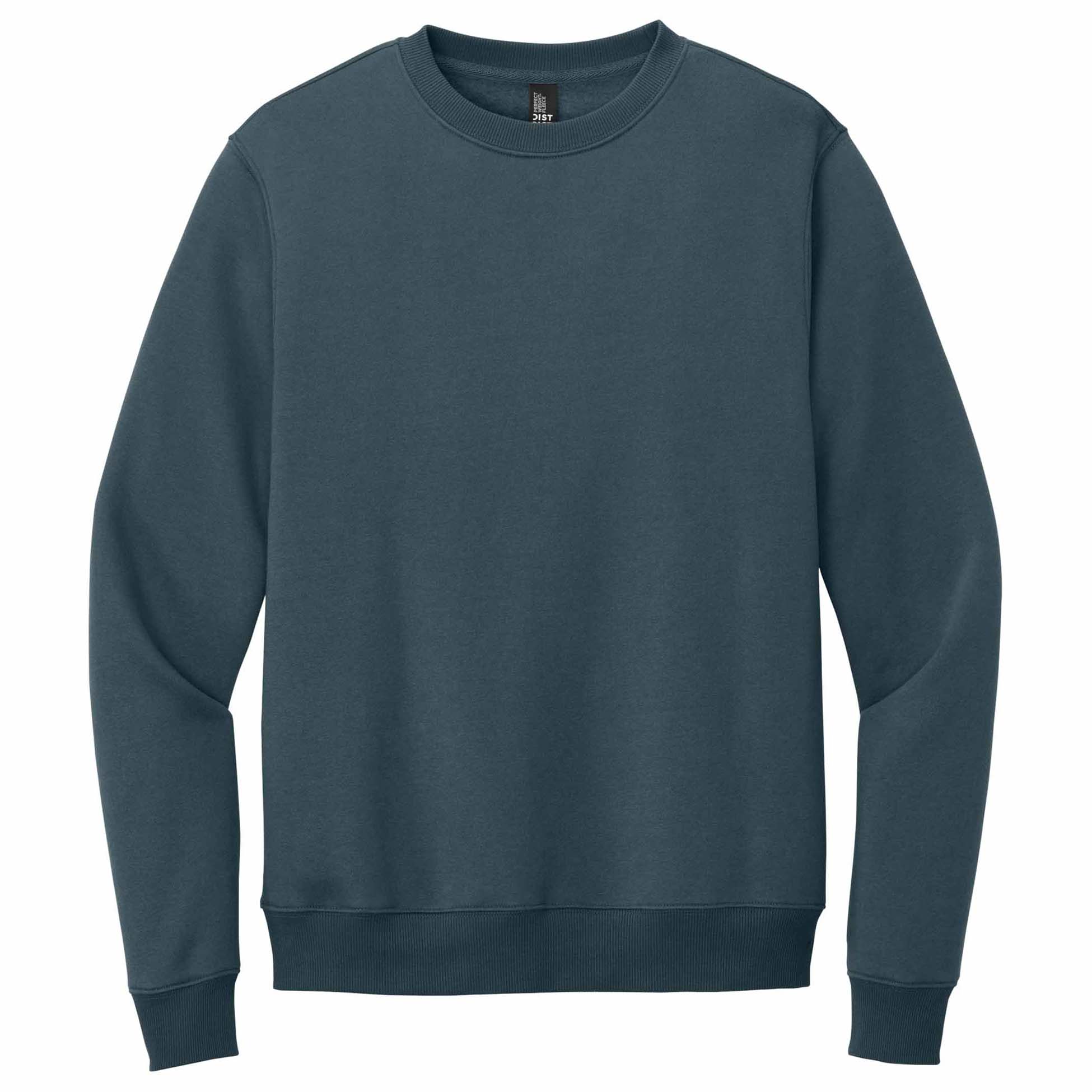 District DT1106 Perfect Weight Fleece Crew - Deep Steel Blue | Full Source