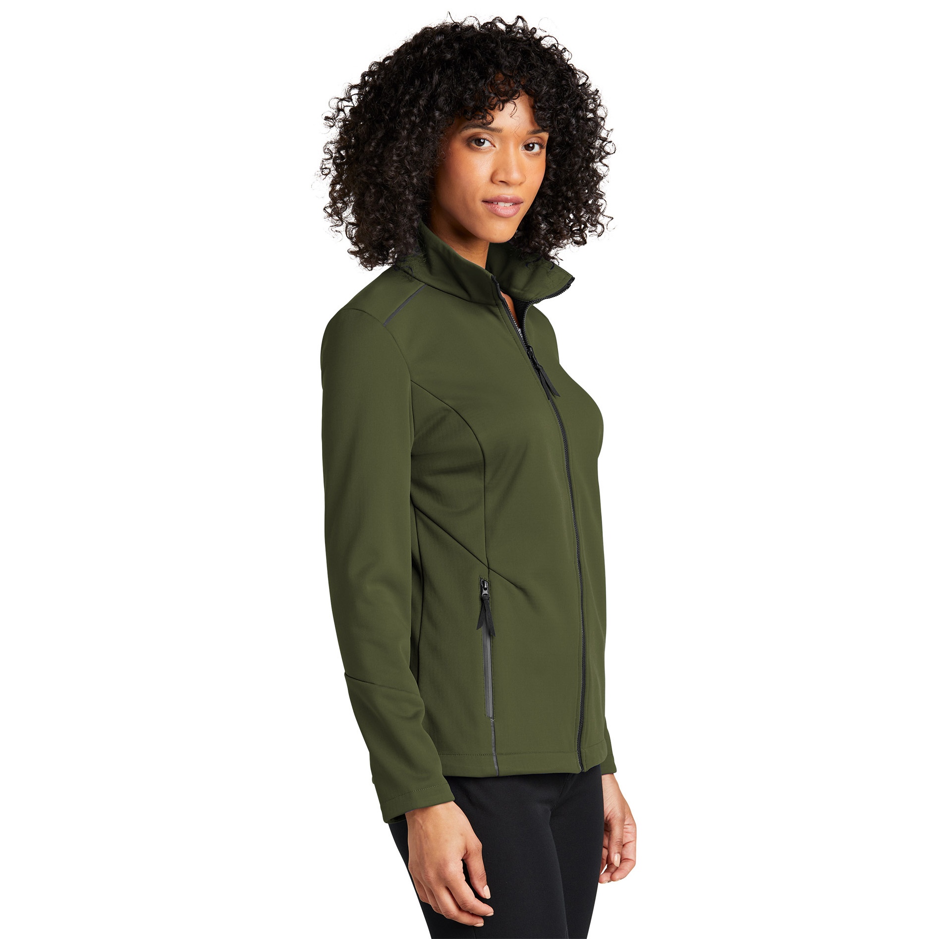 Port Authority L921 Ladies Collective Tech Soft Shell Jacket - Olive ...