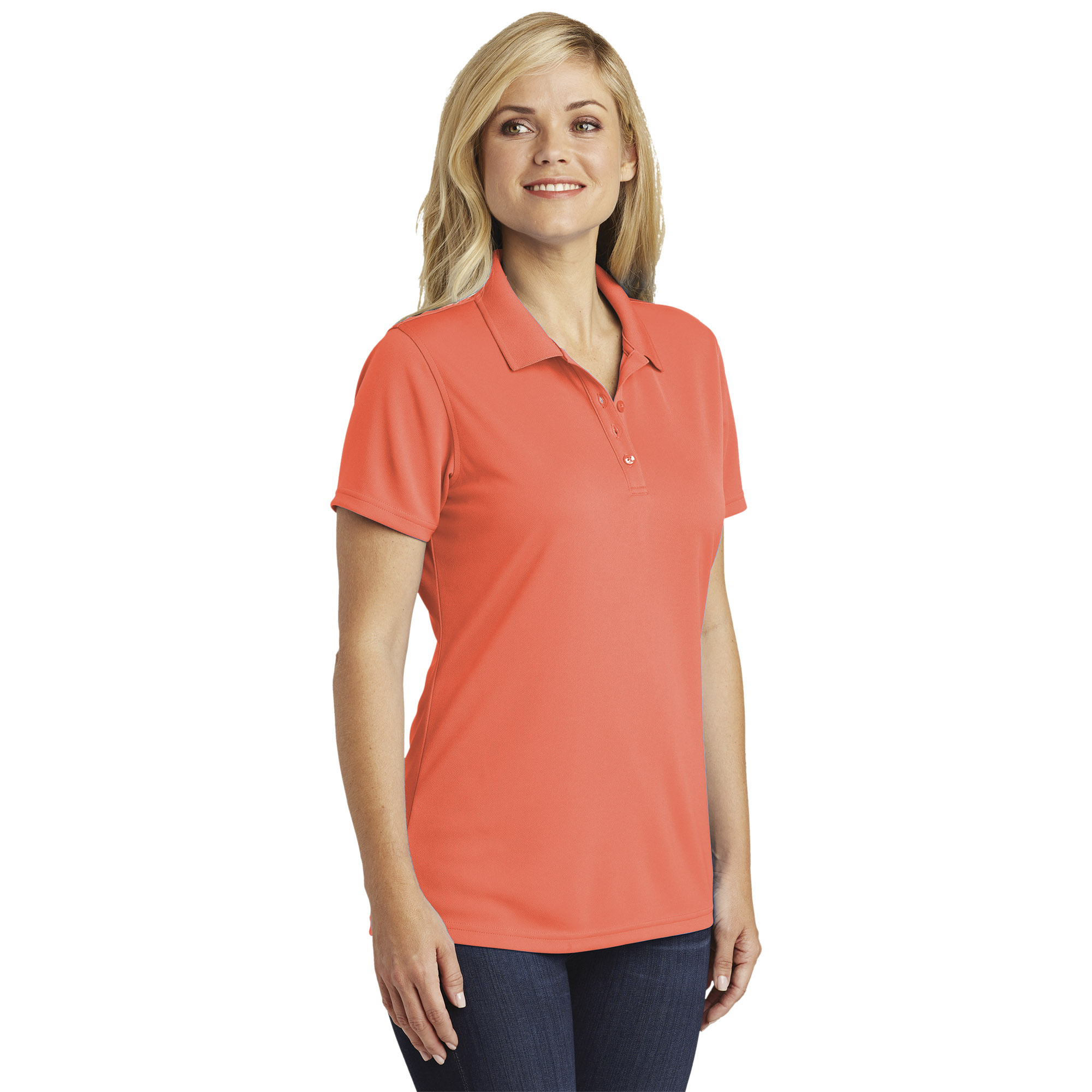 Port Authority LK110 Dry Zone UV Micro-Mesh Polo - Coral Splash | Full ...