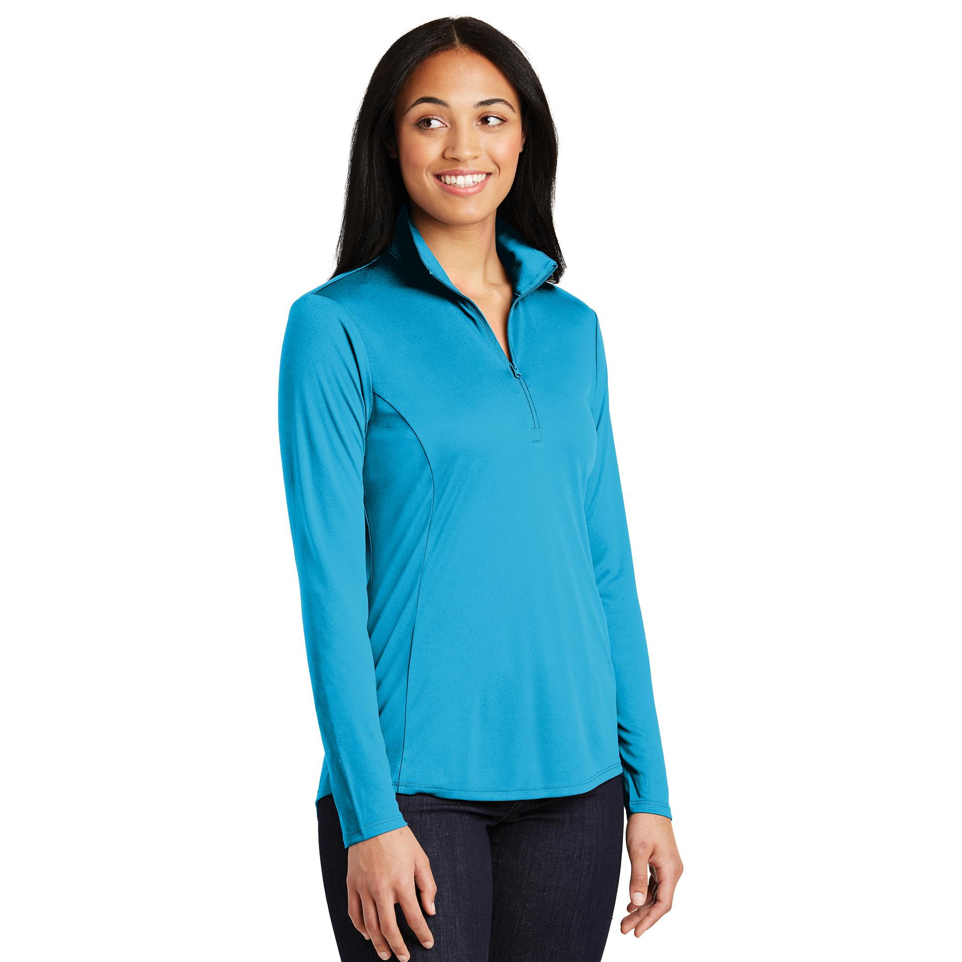 Sport-Tek LST357 Ladies PosiCharge Competitor 1/4-Zip Pullover- Atomic ...
