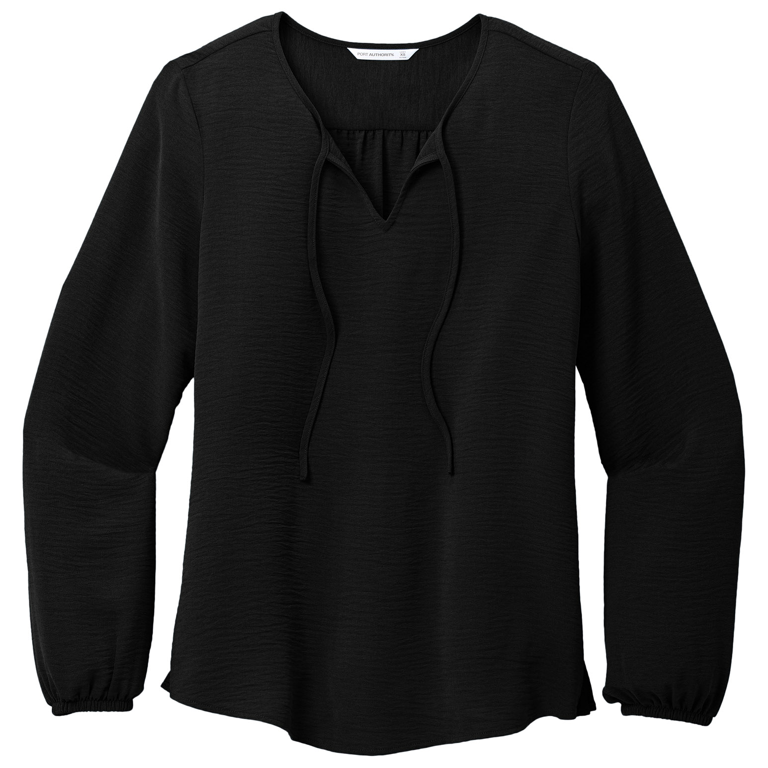 Port Authority LW714 Ladies Textured Crepe Tunic - Deep Black | Full Source