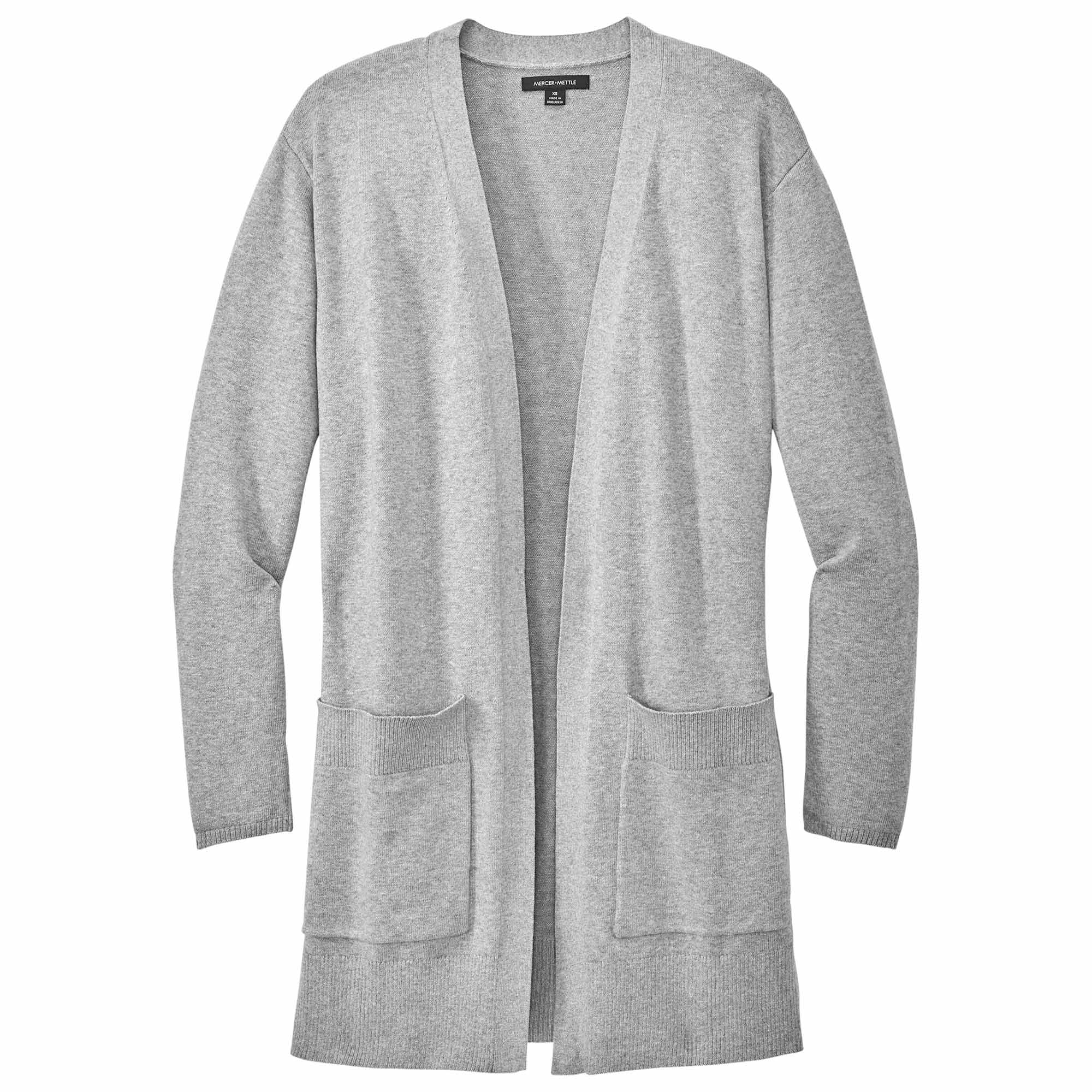 Mercer+Mettle MM3023 Women's Open Front Cardigan Sweater - Gusty Grey ...