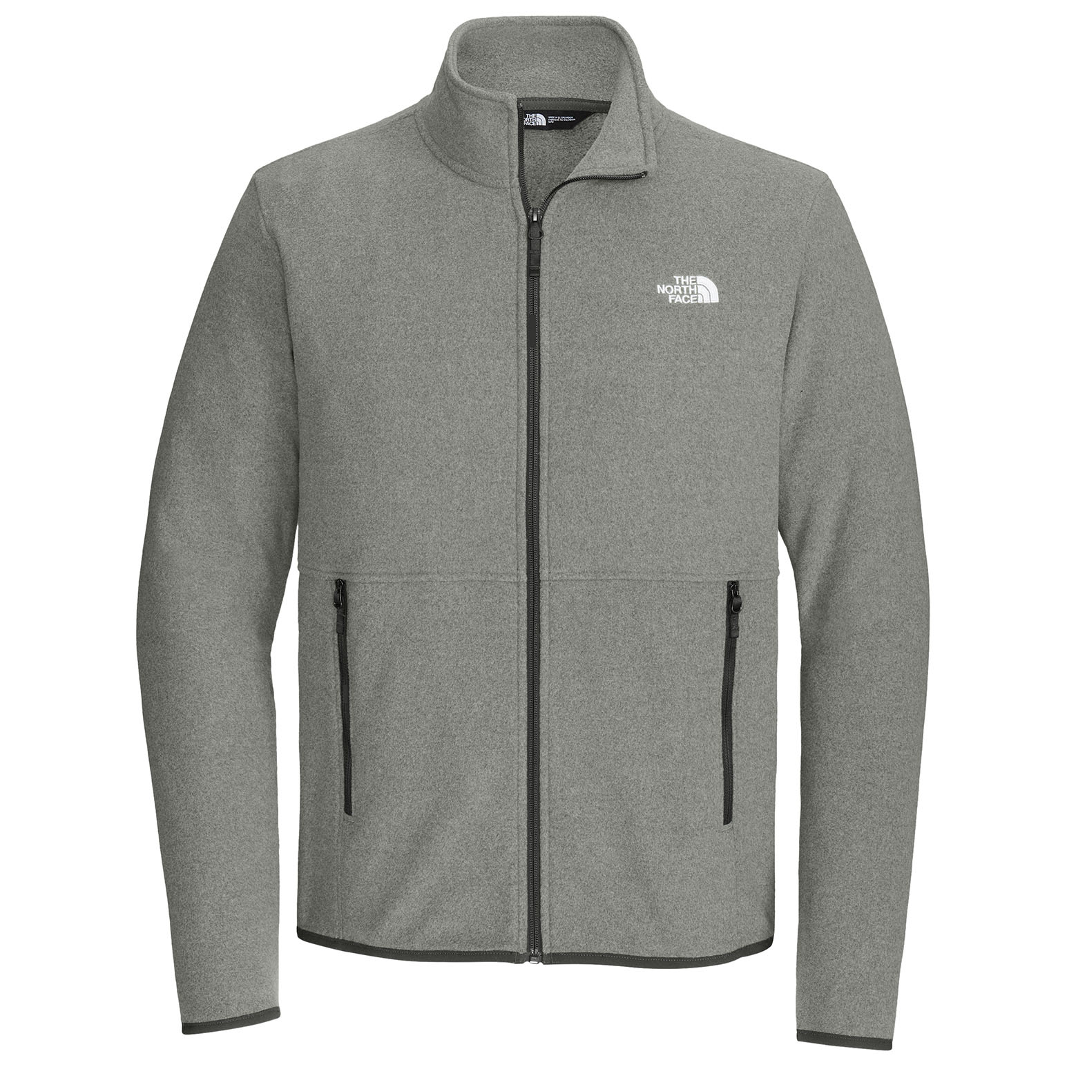 The North Face NF0A7V4J Glacier Full-Zip Fleece Jacket - TNF Medium Grey Heather | Full Source