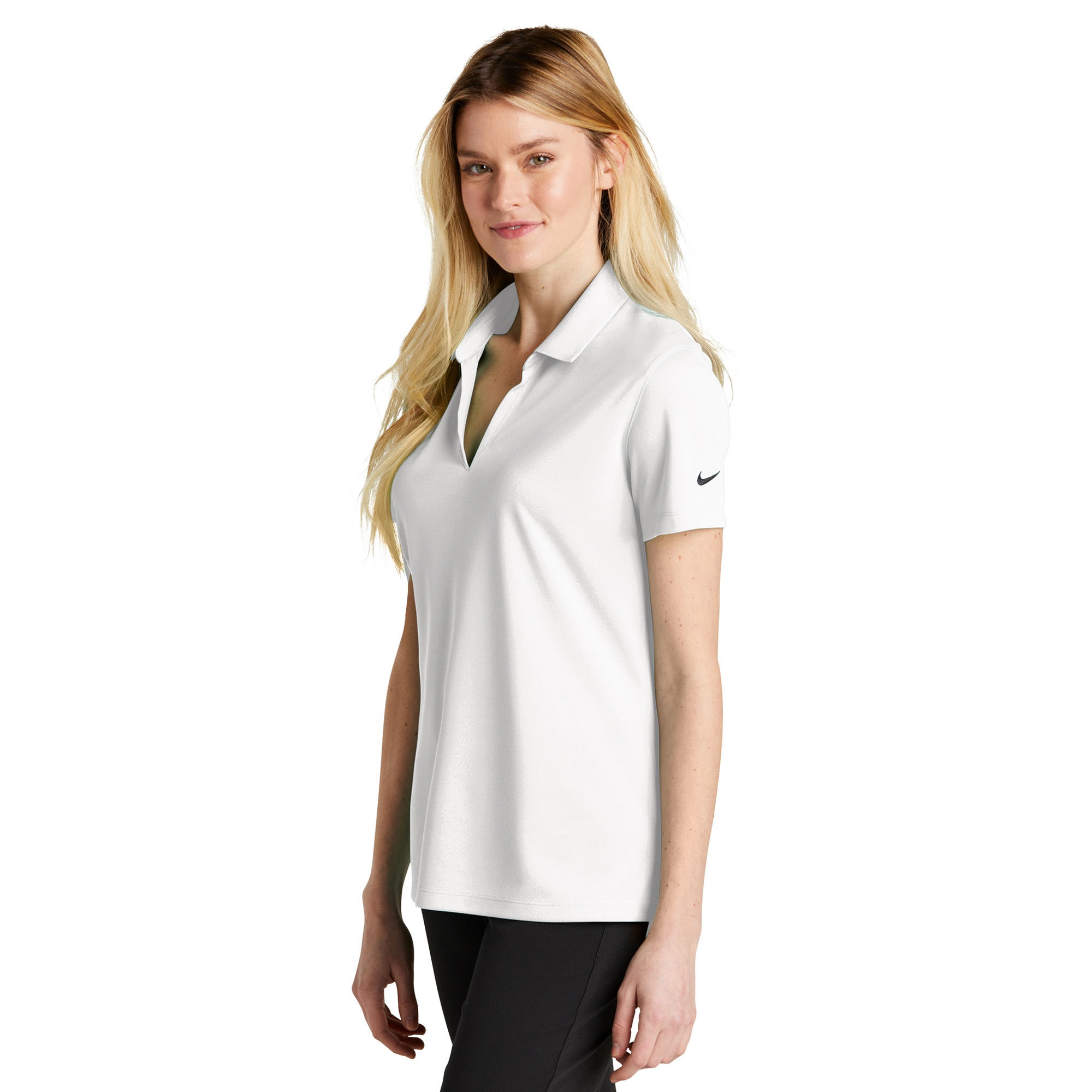 Nike NKDC1991 Ladies Dri-FIT Micro Pique 2.0 Polo - White | Full Source