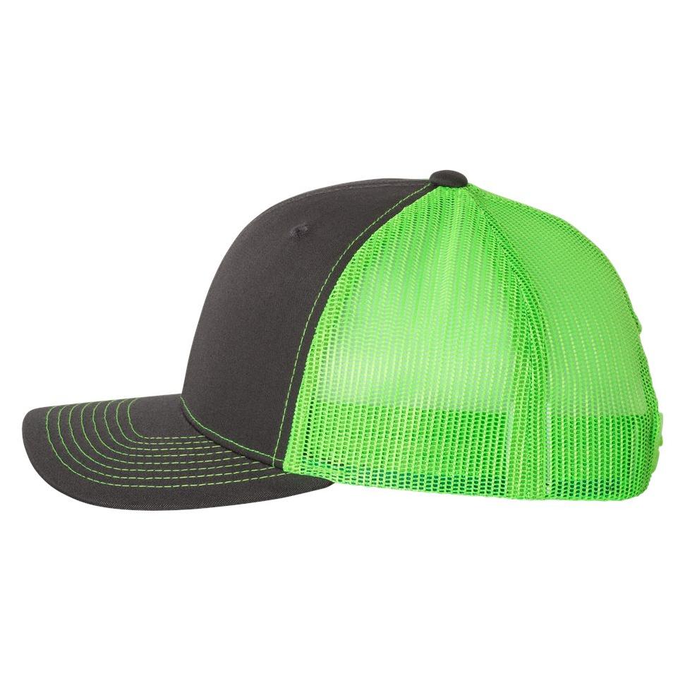 Richardson 112 Snapback Trucker Cap - Charcoal/Neon Green | Full Source