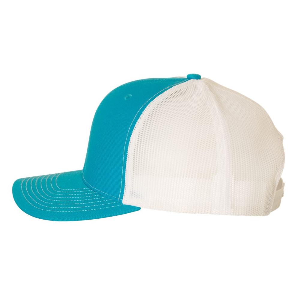 Richardson 112 Snapback Trucker Cap - Cyan/White | Full Source