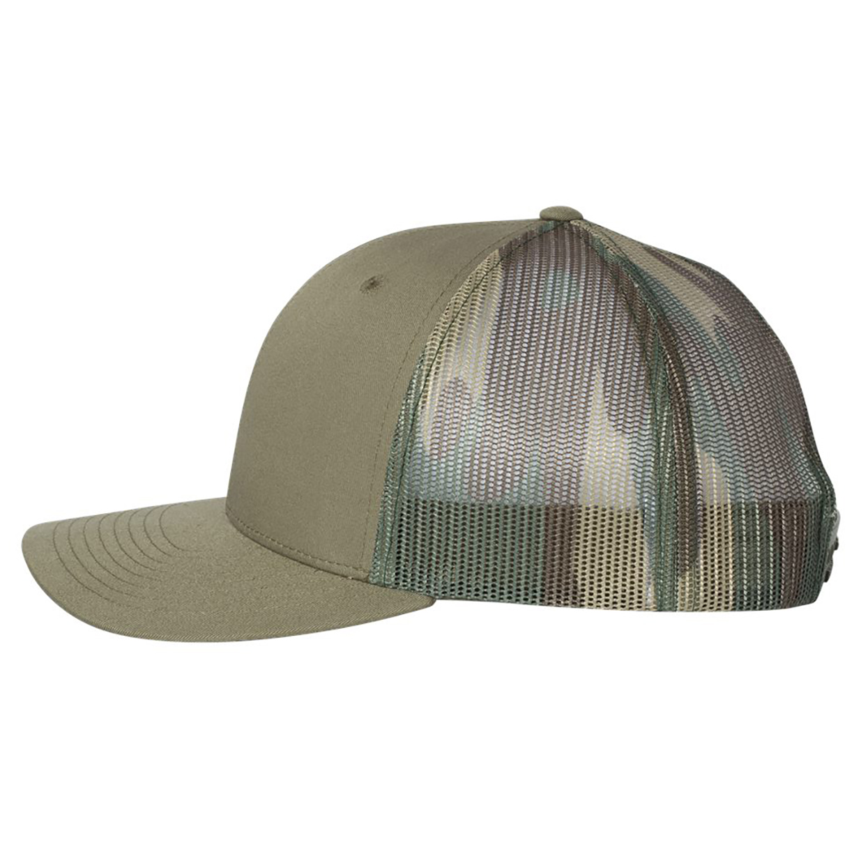 Richardson 112PM Printed Mesh-Back Trucker Cap - Loden Green/Camo | Full Source
