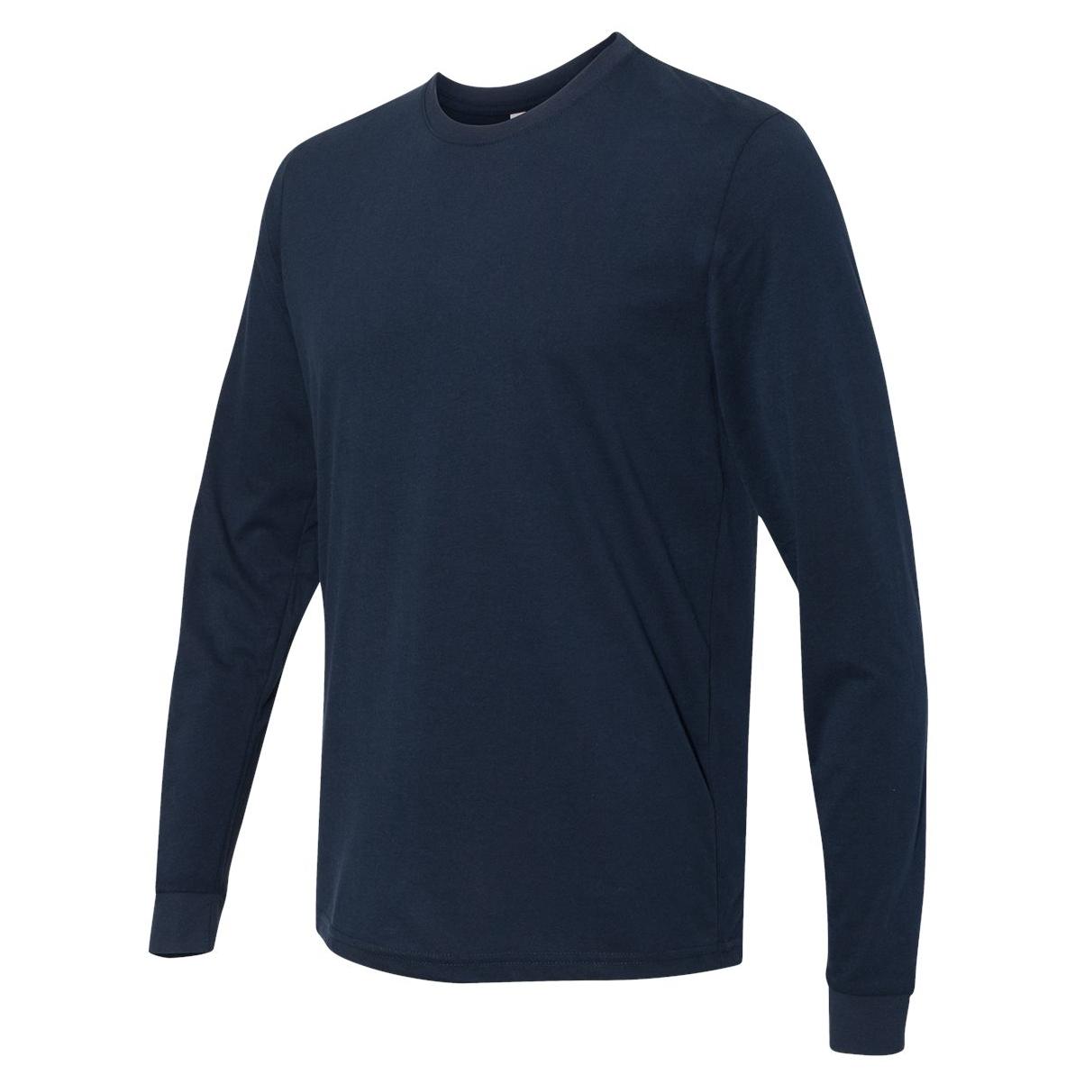 Next Level 6411 Sueded Long Sleeve Crew - Midnight Navy | Full Source