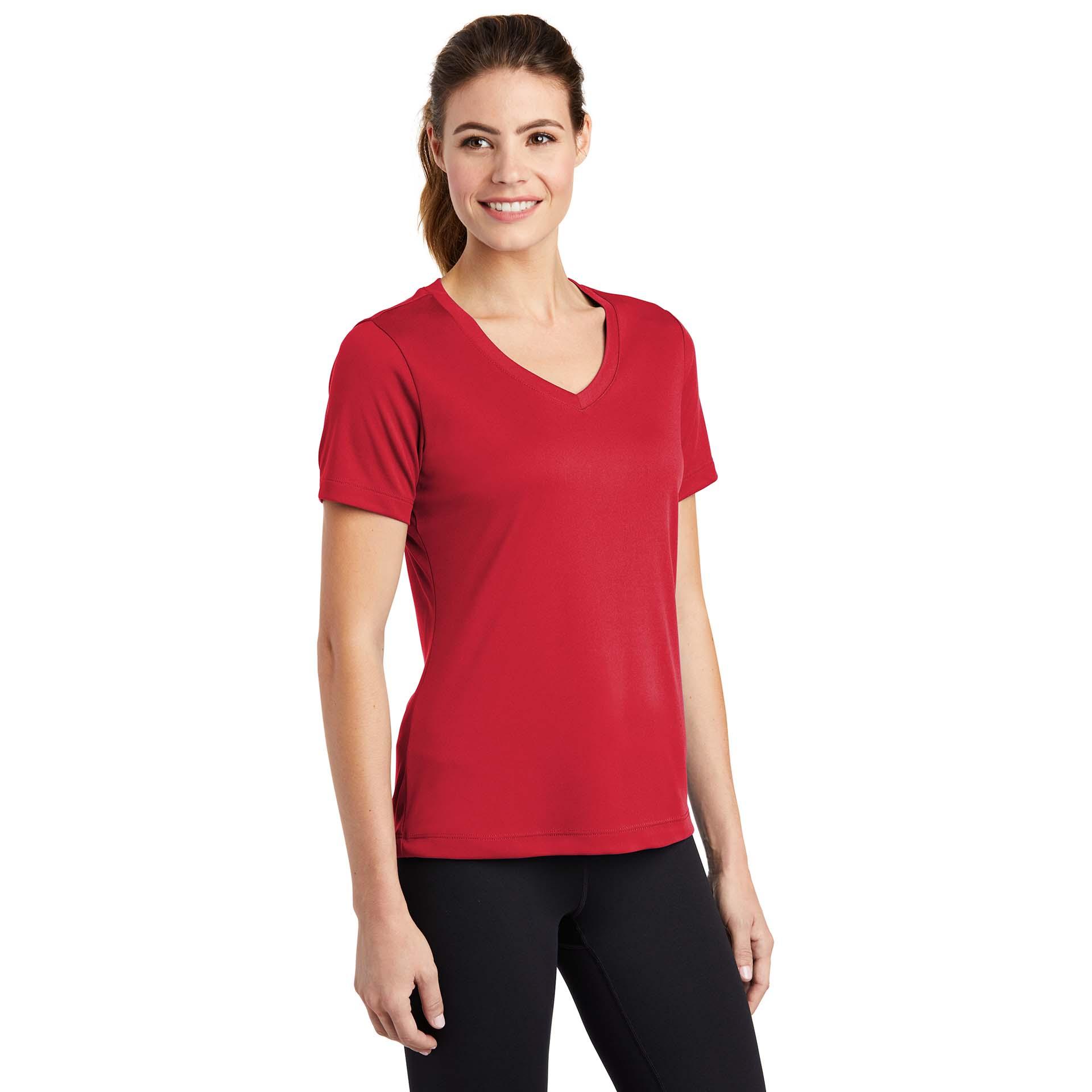 Sport-Tek LST353 Ladies V-Neck PosiCharge Competitor Tee - True Red ...