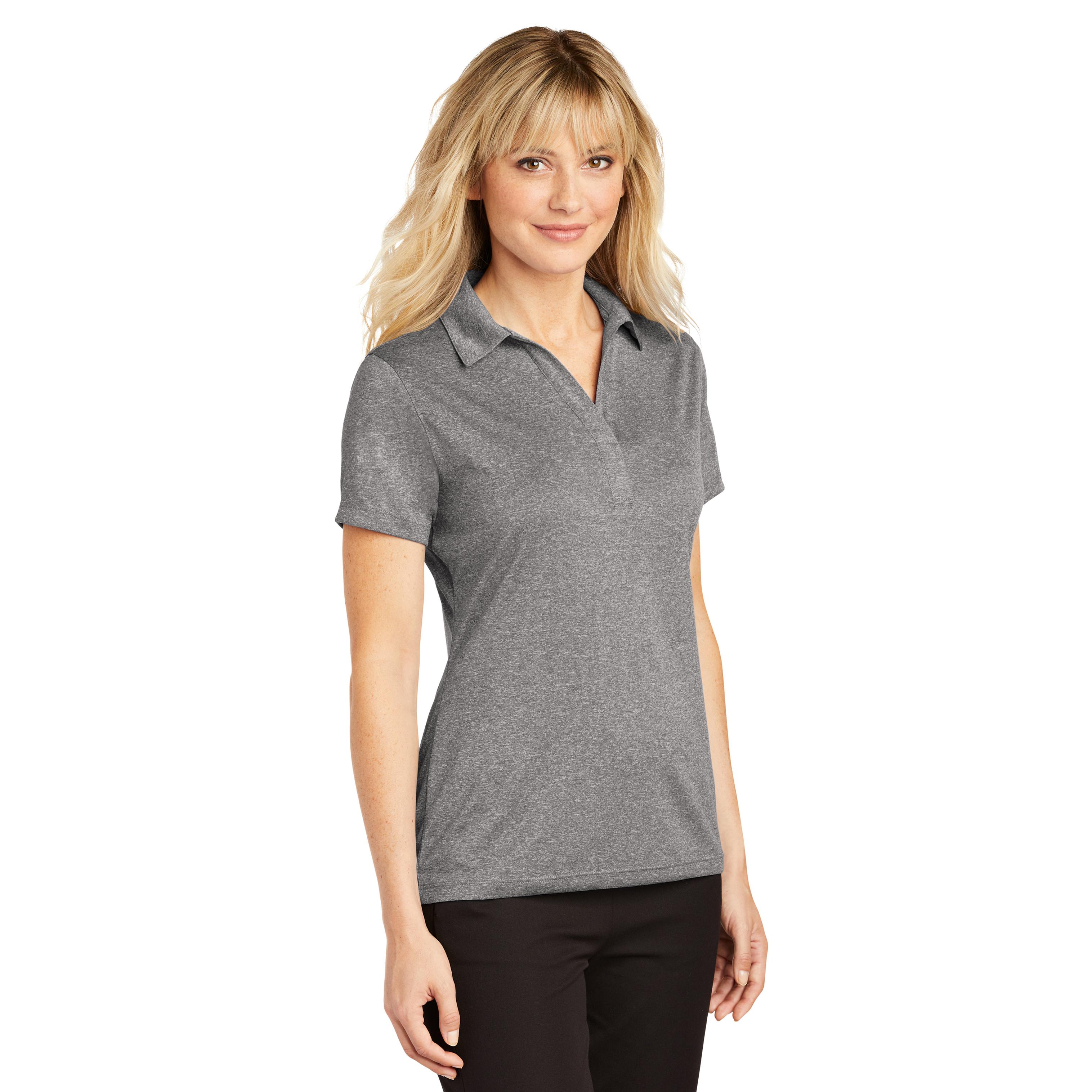 Sport-Tek LST660 Ladies Heather Contender Polo - Vintage Heather | Full ...