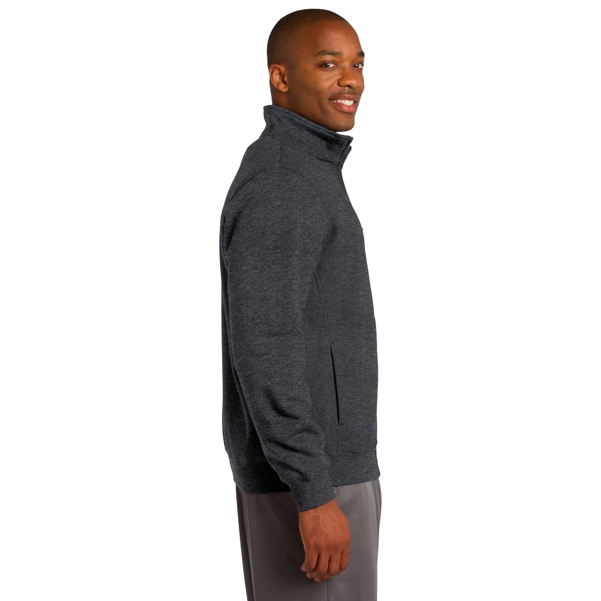 Sport-Tek ST259 Full-Zip Sweatshirt - Graphite Heather | Full Source