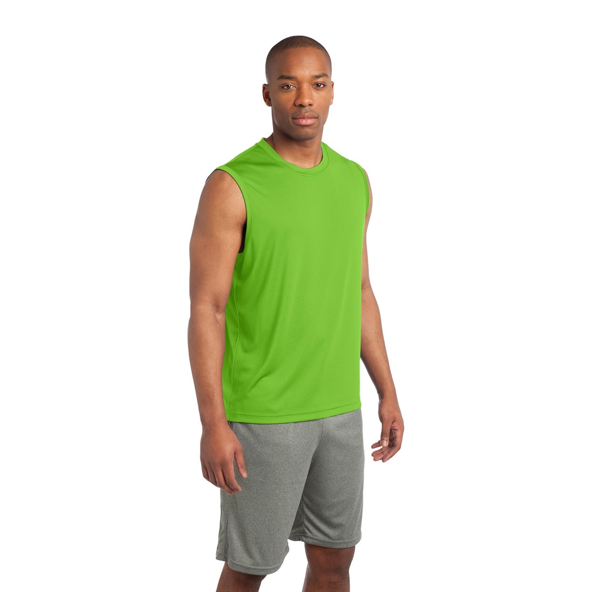 Sport-Tek ST352 Sleeveless PosiCharge Competitor Tee - Lime Shock ...