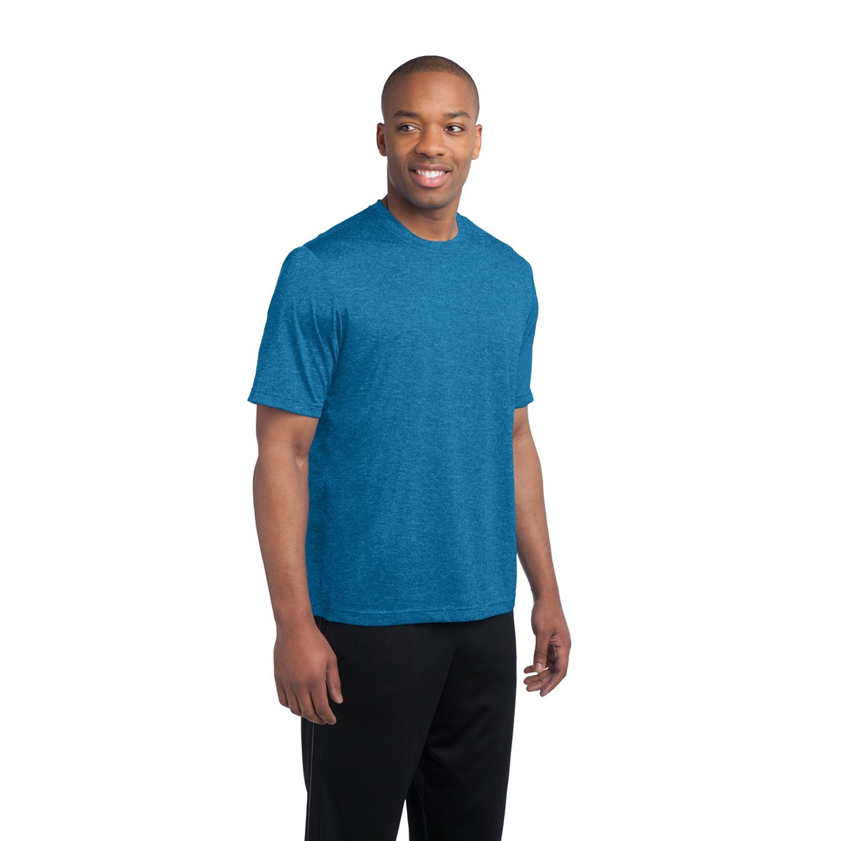 Sport-Tek ST360 Heather Contender Tee - Blue Wake Heather | Full Source